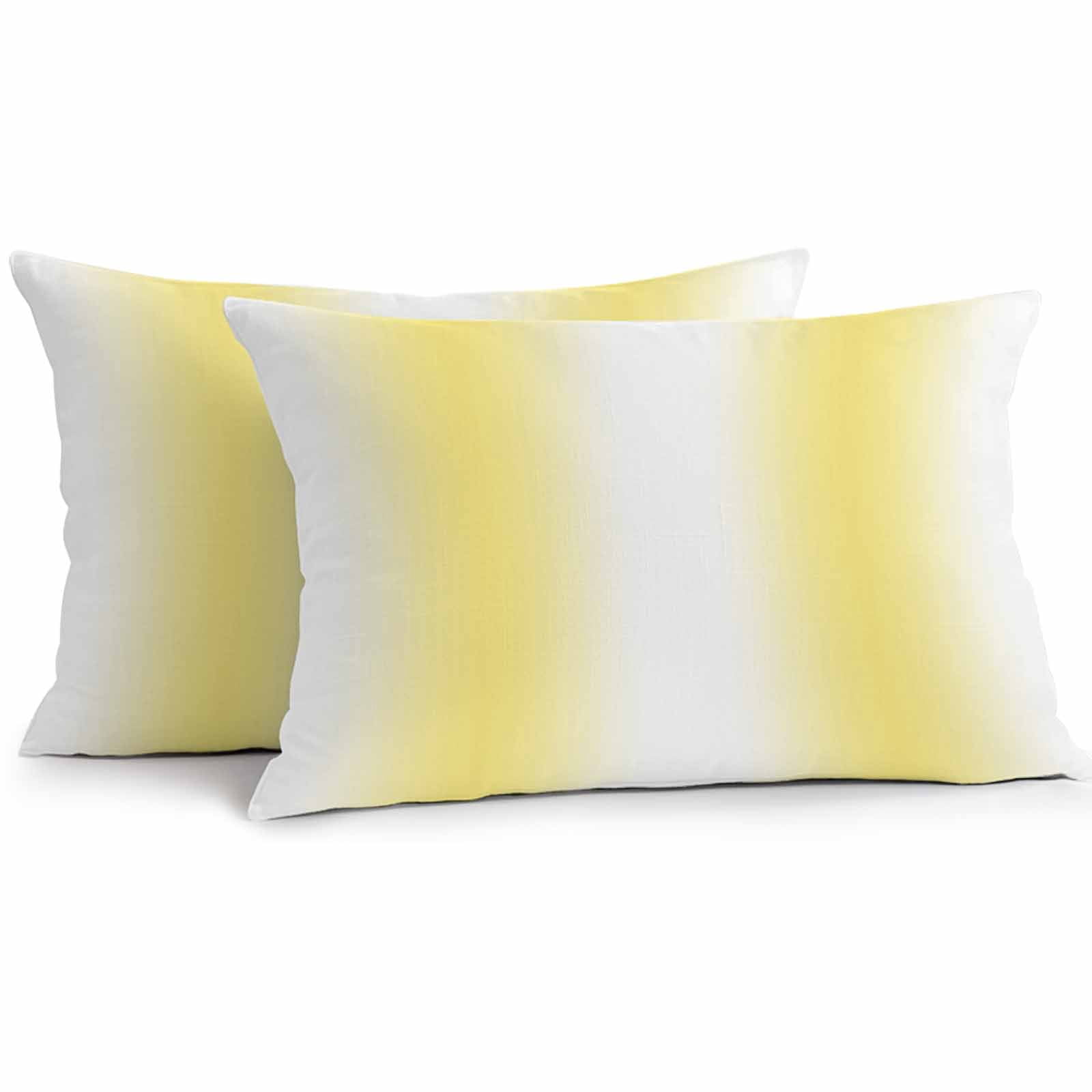 Boanket Lumbar Pillow Covers 12 x 20 Inches, Yellow Ombre Waterproof ...