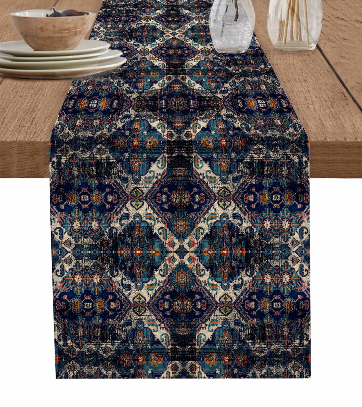 Boanket Modern Black, Table Runner - 70 Inch Long, Kitchen Dining Table ...