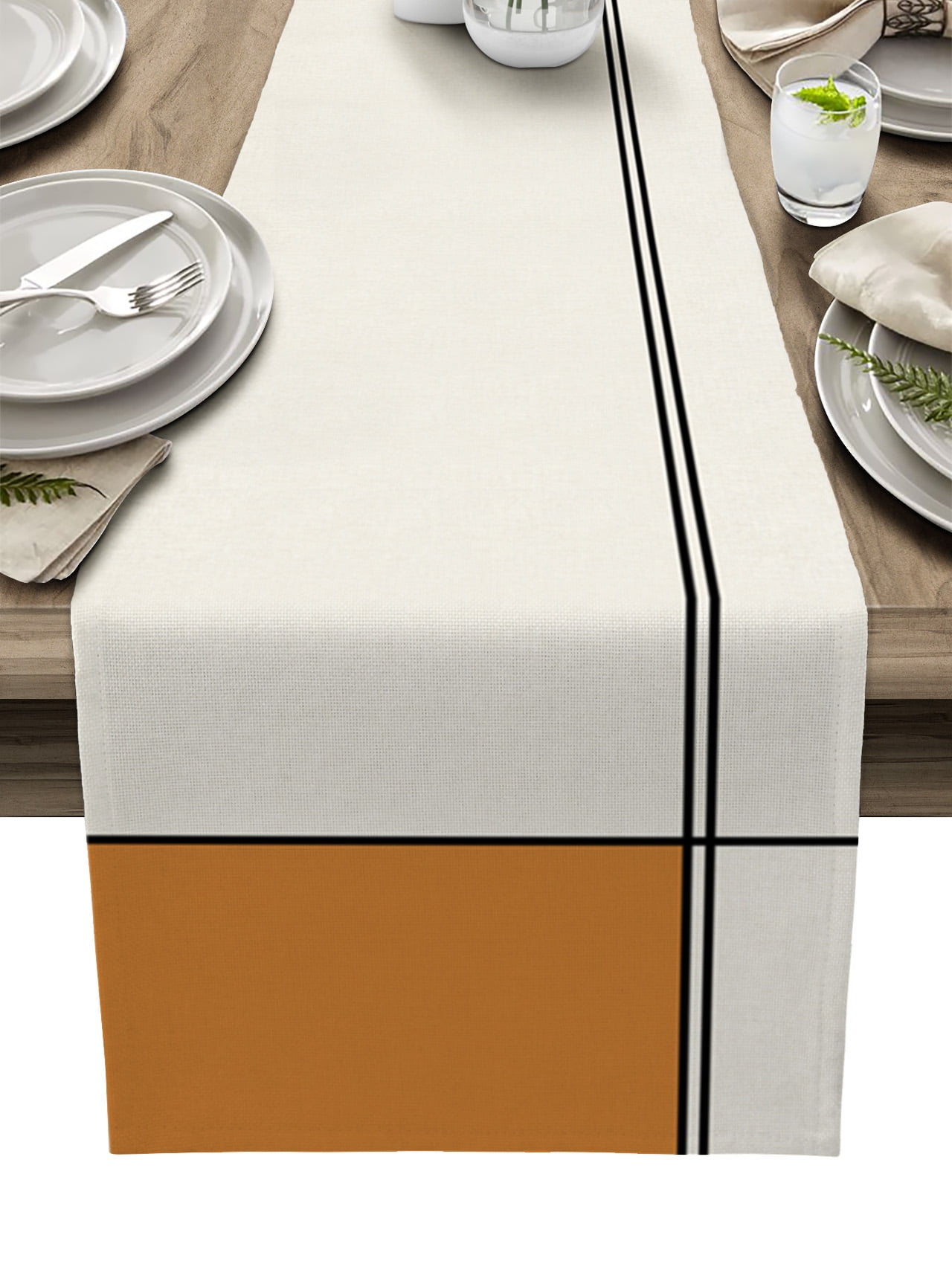 Boanket Orange, Table Runner - 108 Inch Long, Kitchen Dining Table ...