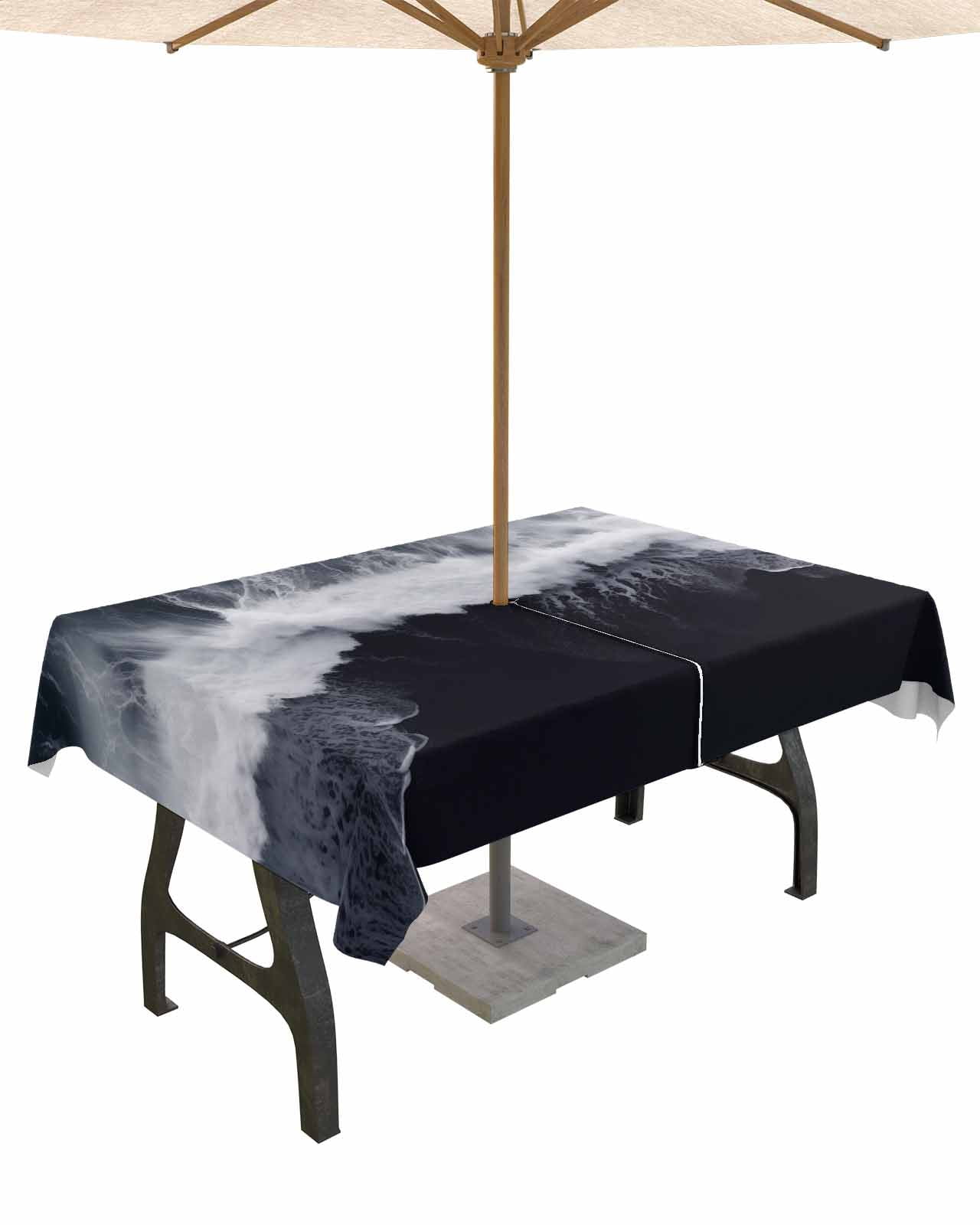 Boanket Outdoor Tablecloth with Umbrella Hole for Patio/Picnic/Party ...