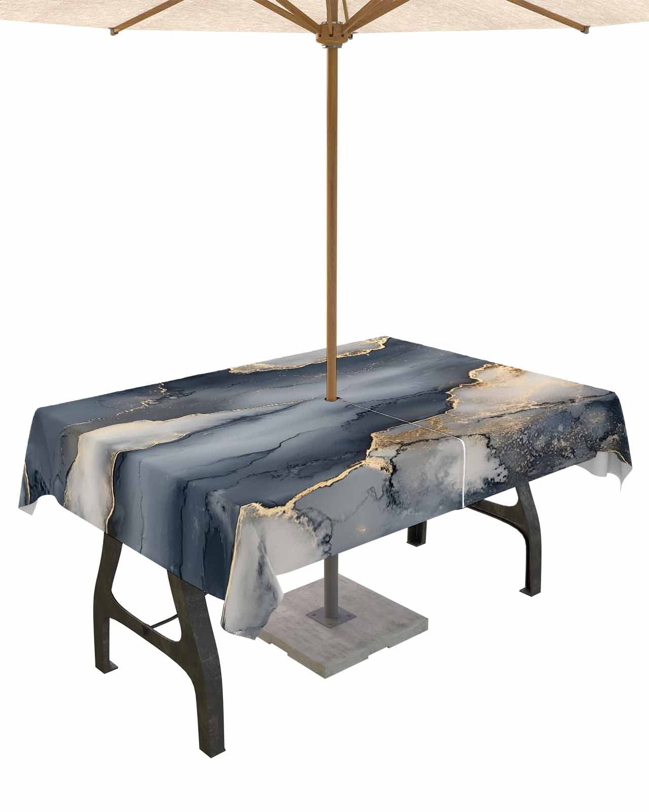 Boanket Outdoor Tablecloth with Umbrella Hole for Patio/Picnic/Party ...