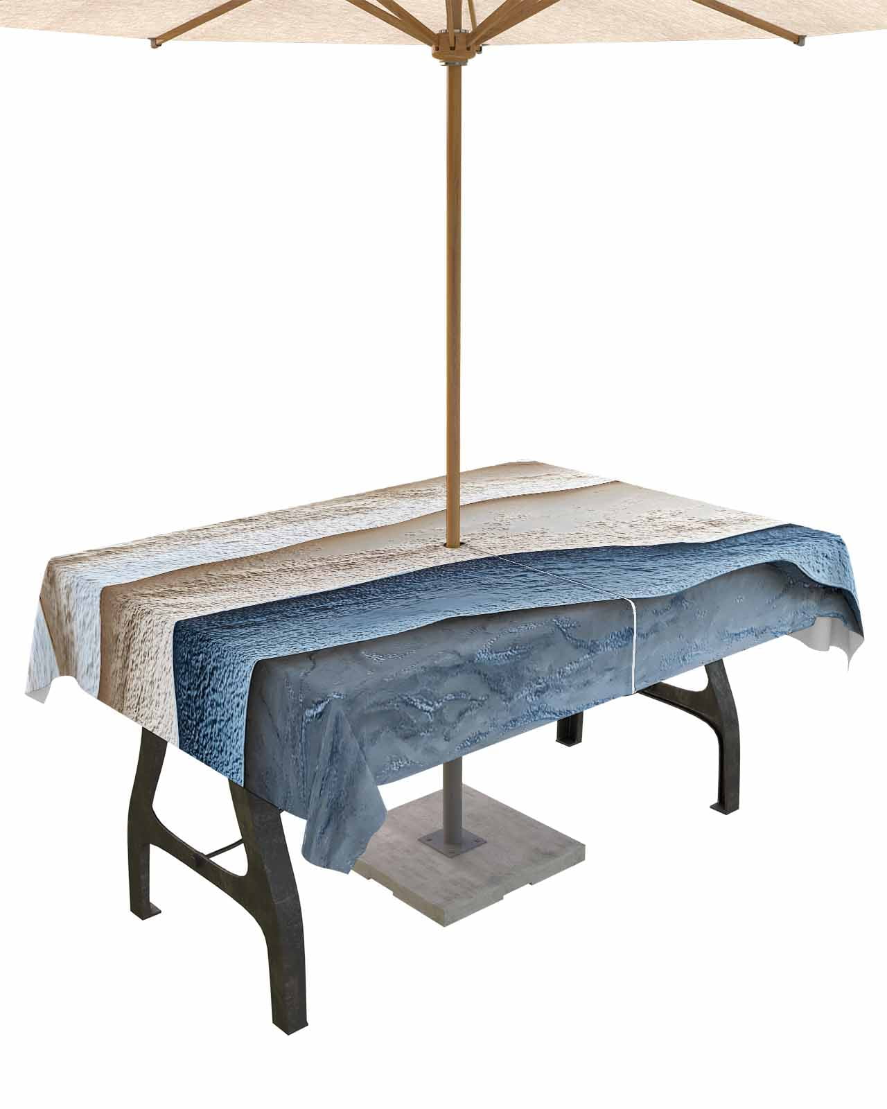 Boanket Outdoor Tablecloth with Umbrella Hole for Patio/Picnic/Party ...