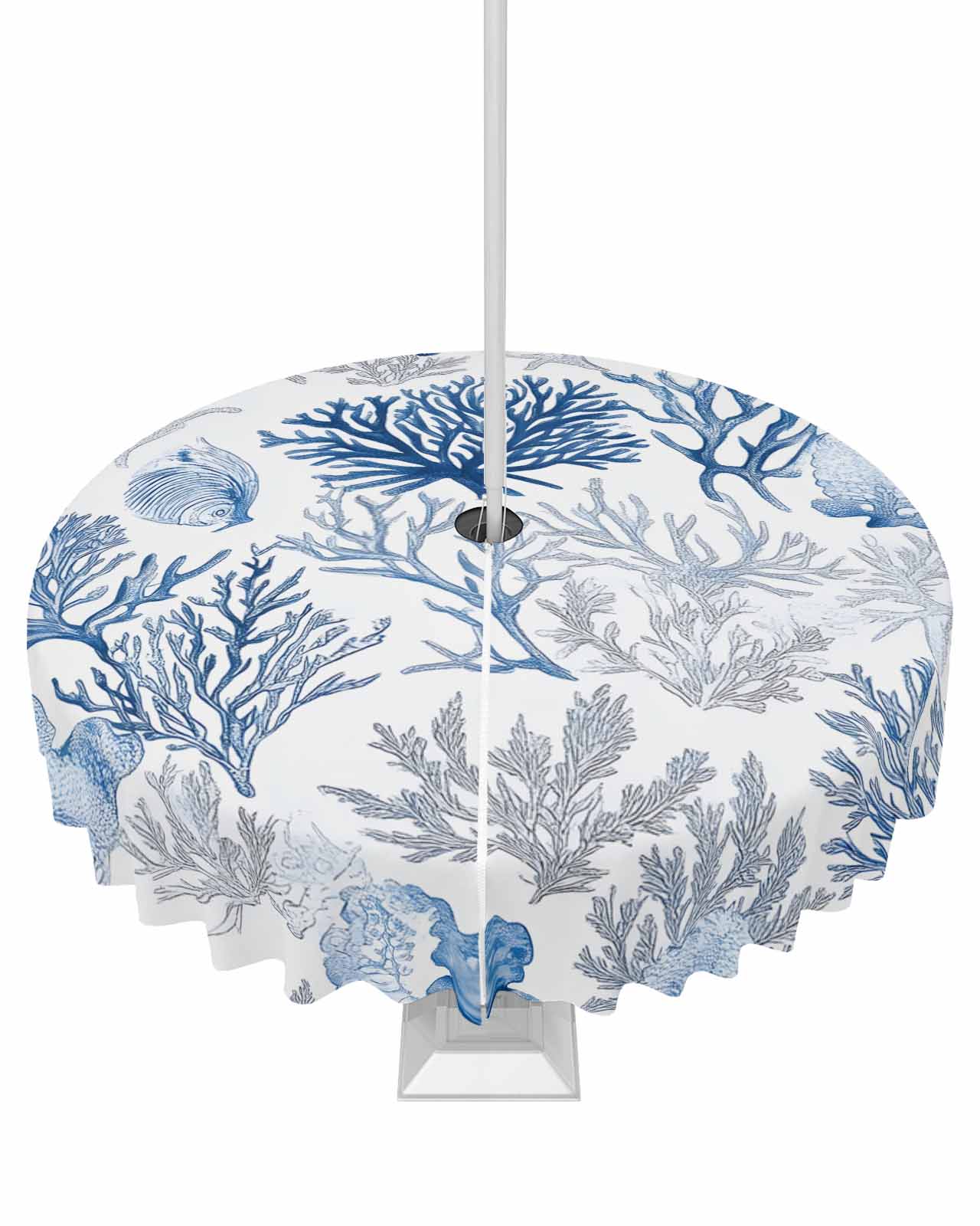 Boanket Outdoor Tablecloth with Umbrella Hole for Patio/Picnic/Party ...