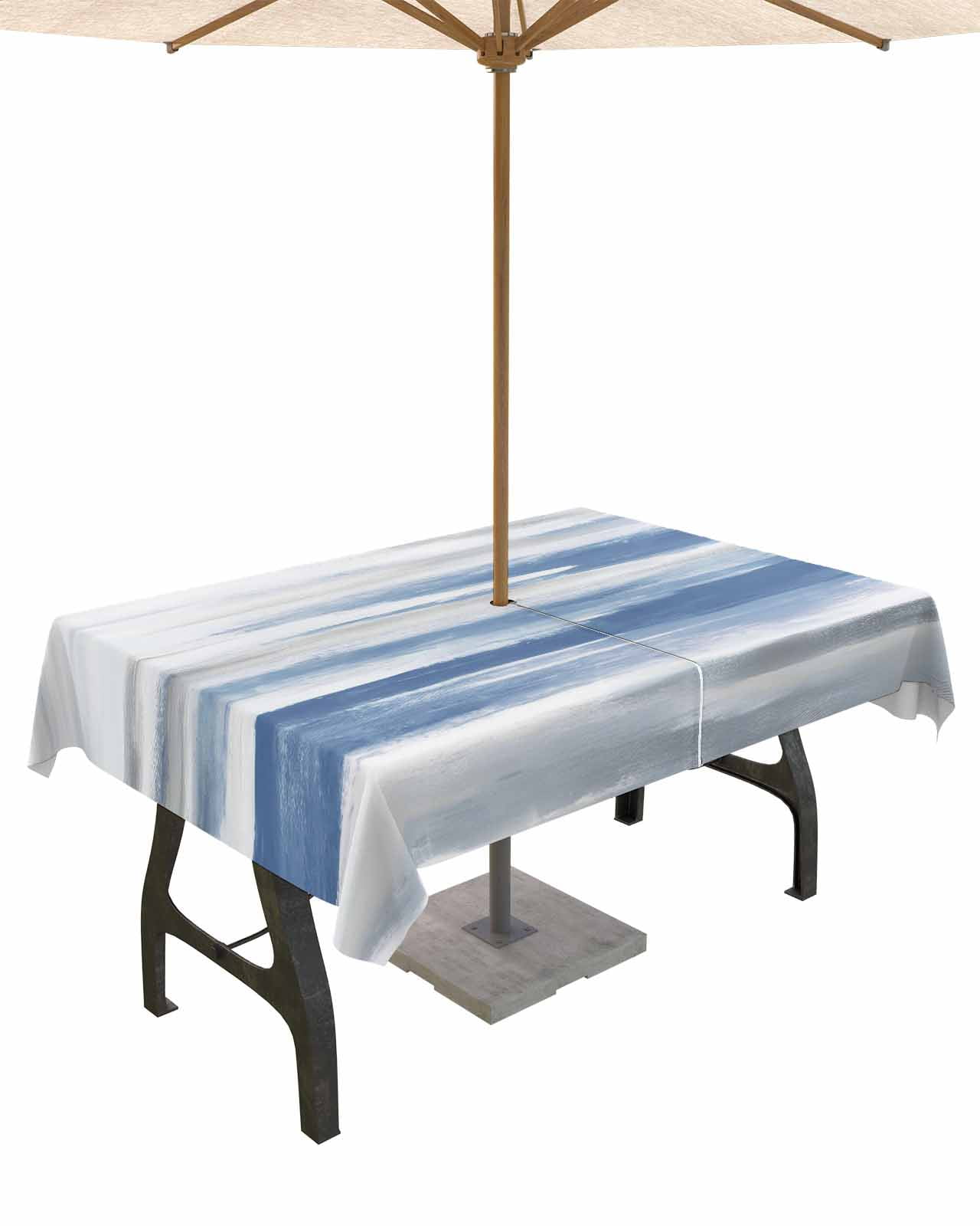 Boanket Outdoor Tablecloth with Umbrella Hole for Patio/Picnic/Party ...