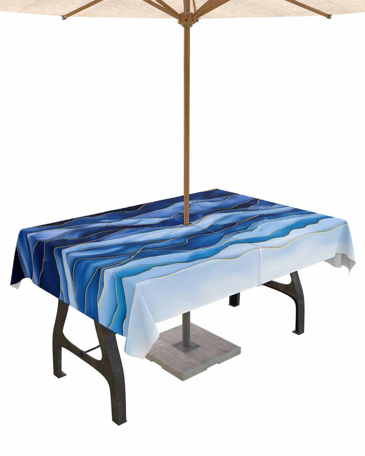 Boanket Outdoor Tablecloth with Umbrella Hole for Patio/Picnic/Party ...