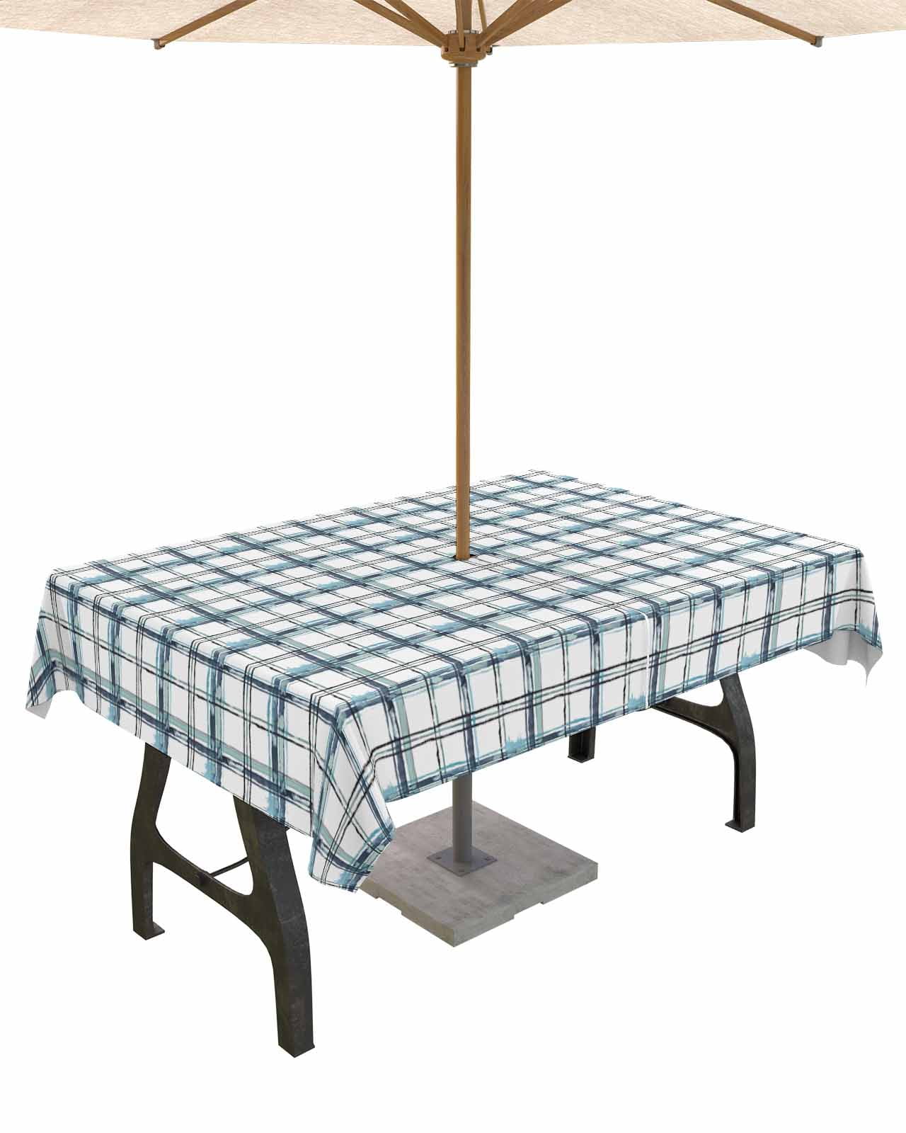 Boanket Outdoor Tablecloth with Umbrella Hole for Patio/Picnic/Party ...