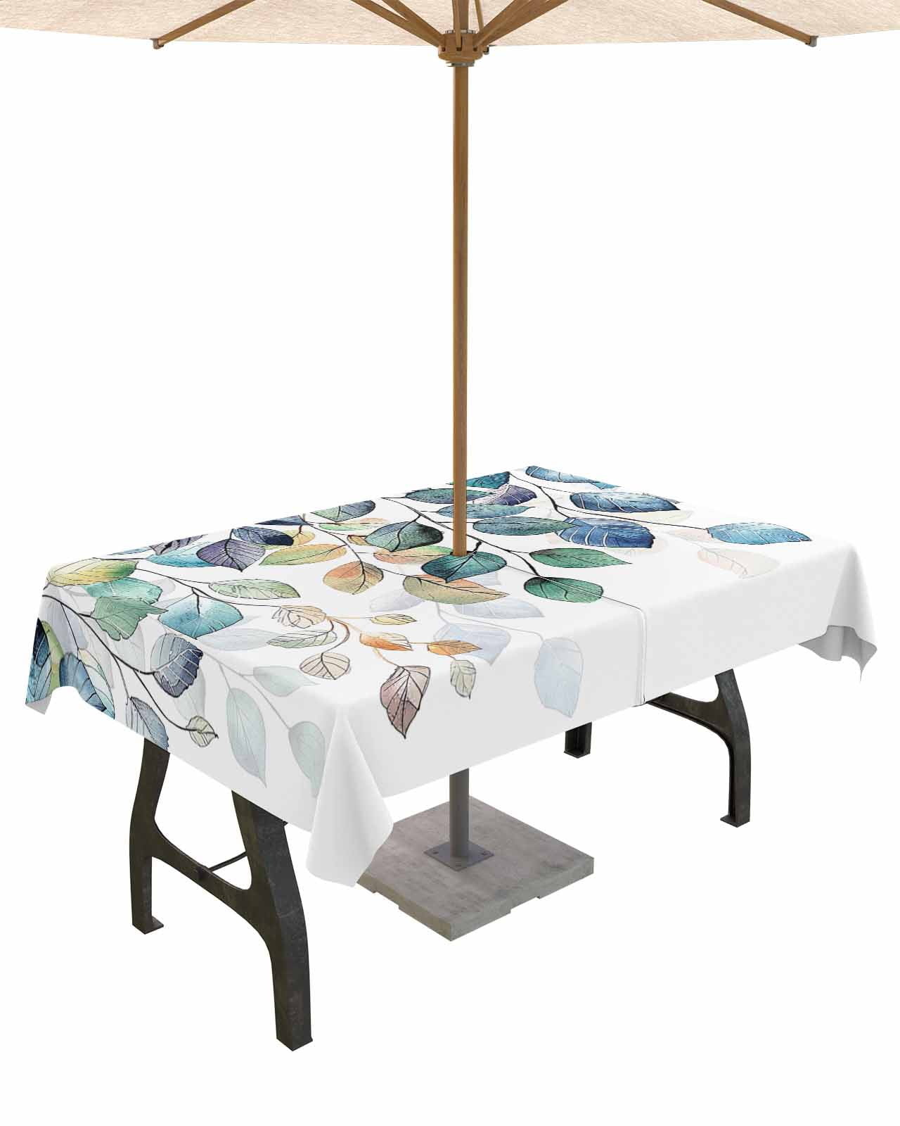 Boanket Outdoor Tablecloth with Umbrella Hole for Patio/Picnic/Party ...