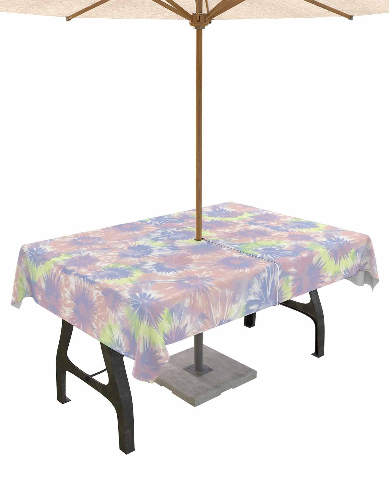 Boanket Outdoor Tablecloth with Umbrella Hole for Patio/Picnic/Party ...