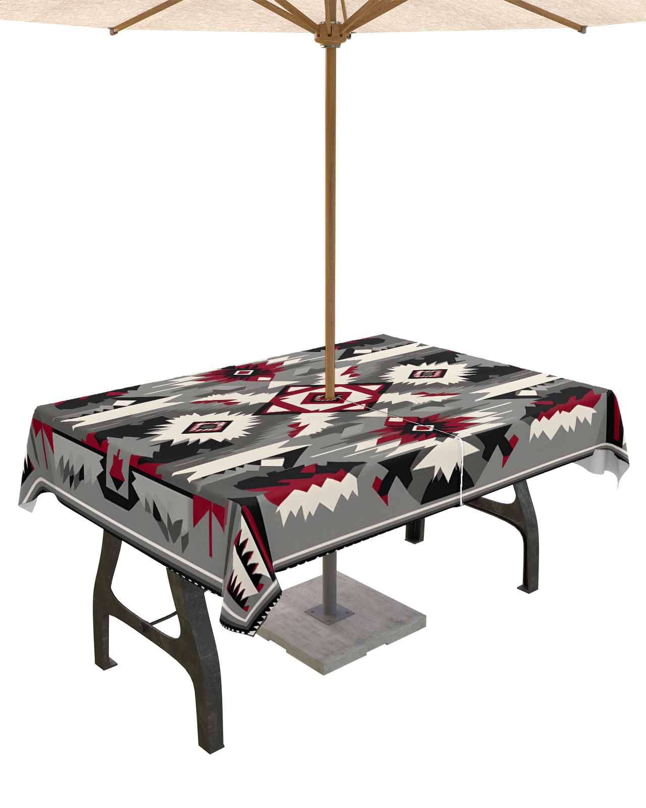 Boanket Outdoor Tablecloth with Umbrella Hole for Patio/Picnic/Party ...