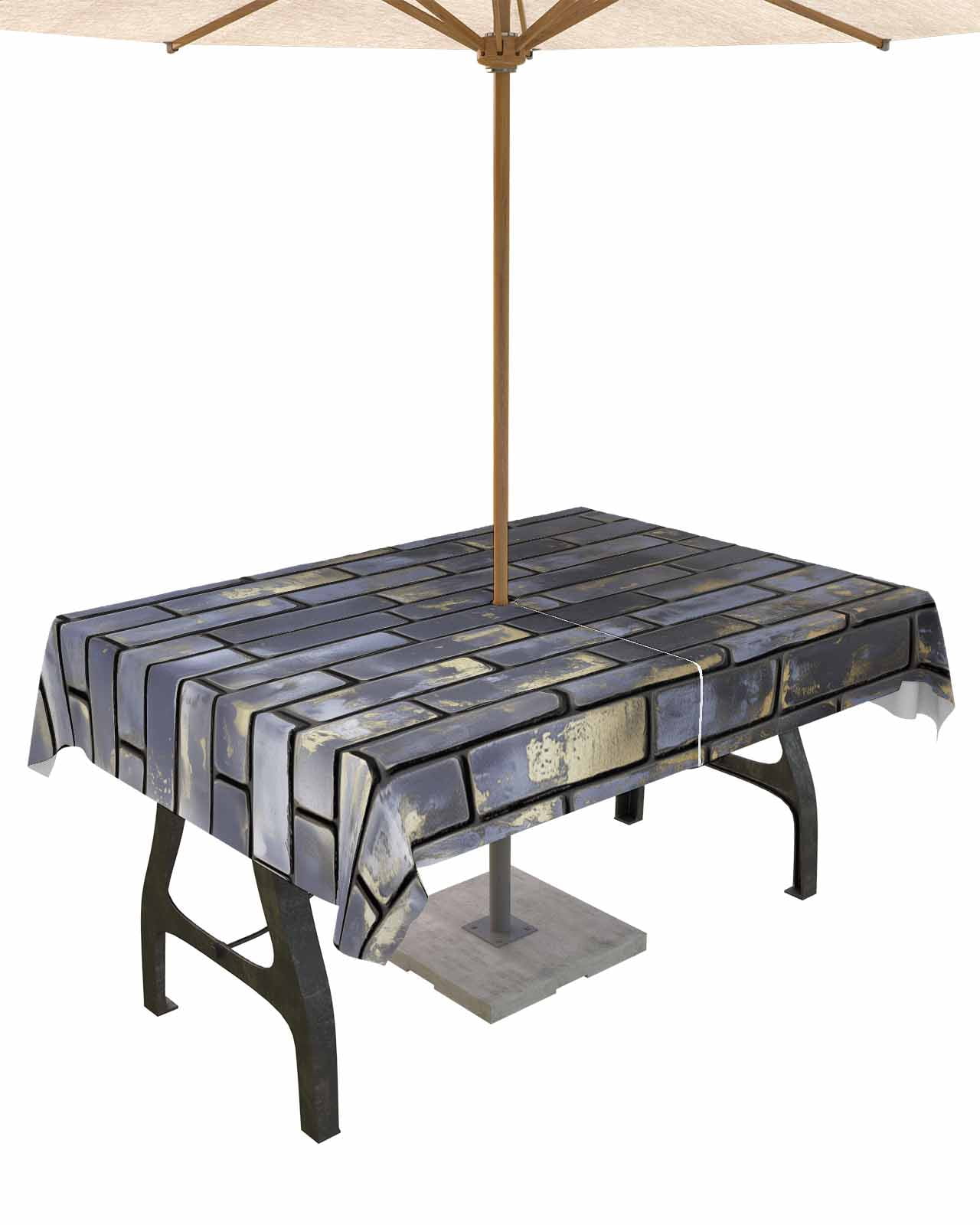Boanket Outdoor Tablecloth with Umbrella Hole for Patio/Picnic/Party ...