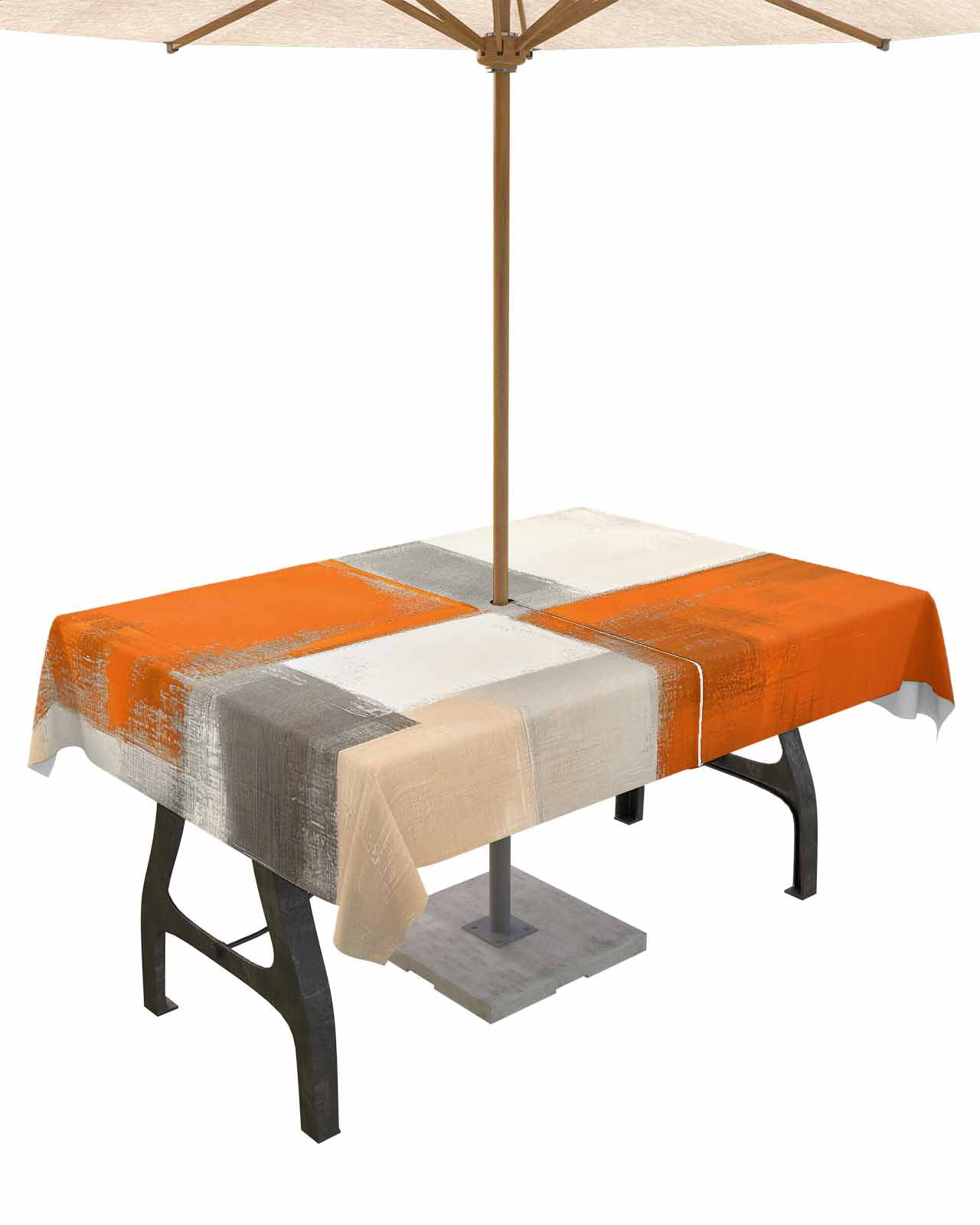 Boanket Outdoor Tablecloth with Umbrella Hole for Patio/Picnic/Party ...