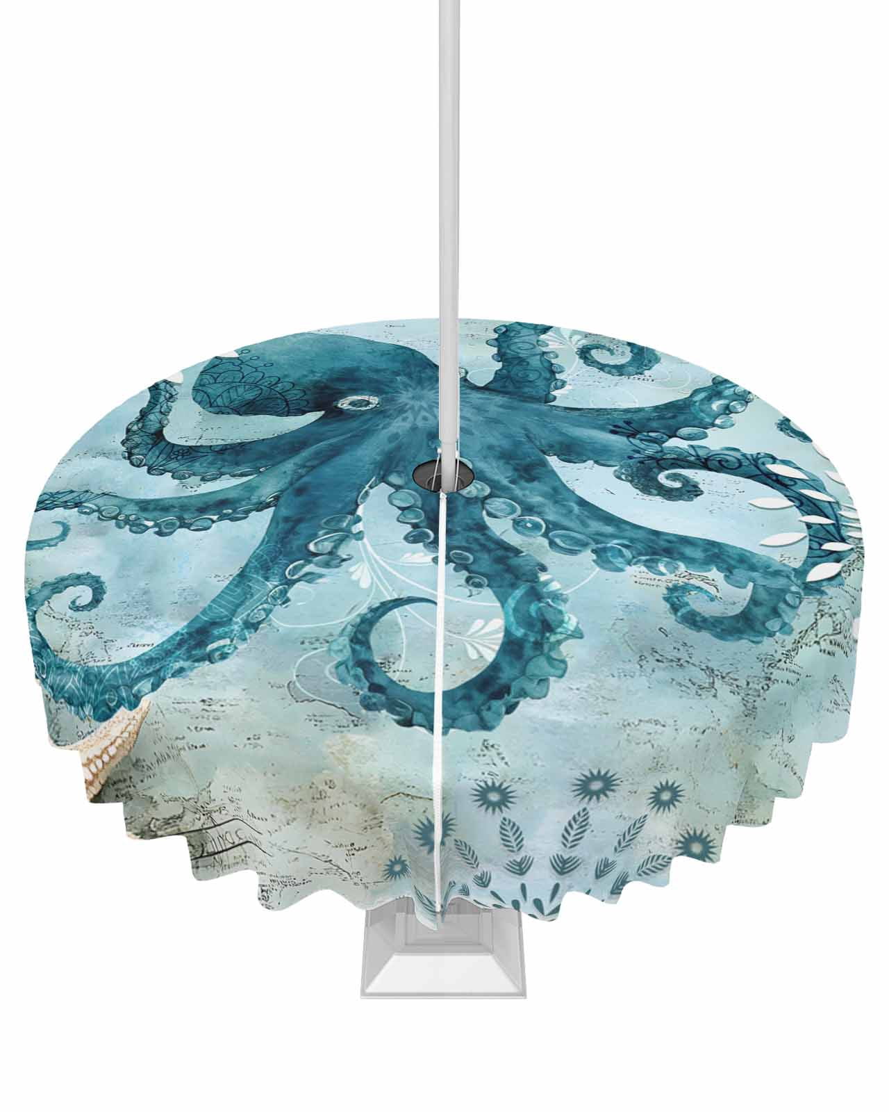 Boanket Outdoor Tablecloth with Umbrella Hole for Patio/Picnic/Party ...