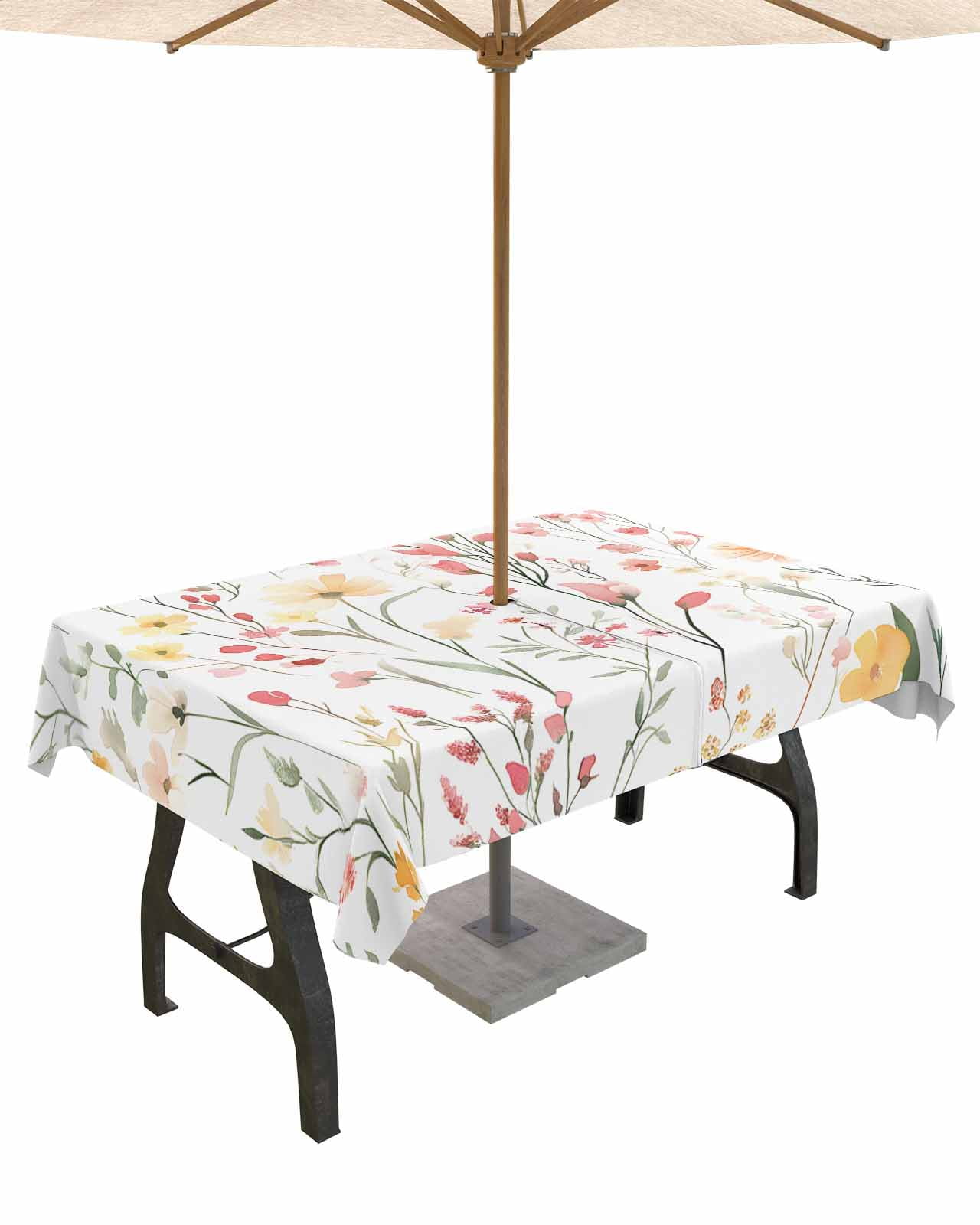 Boanket Outdoor Tablecloth with Umbrella Hole for Patio/Picnic/Party ...