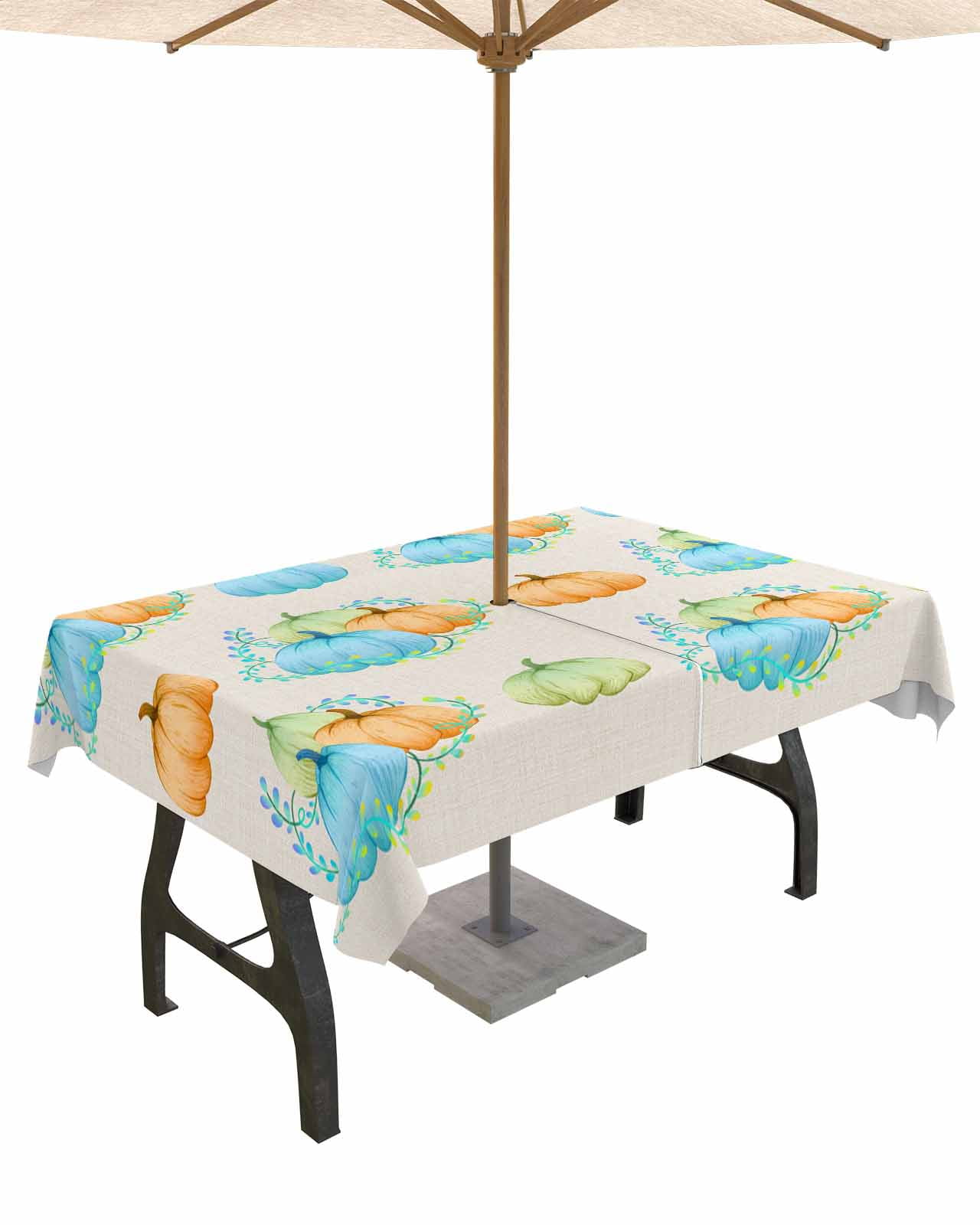 Boanket Outdoor Tablecloth with Umbrella Hole for Patio/Picnic/Party ...