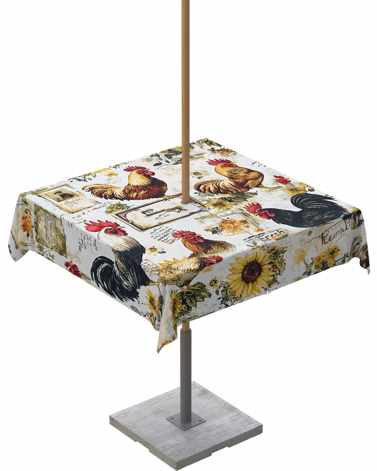 Boanket Outdoor Tablecloth with Umbrella Hole for Patio/Picnic/Party ...