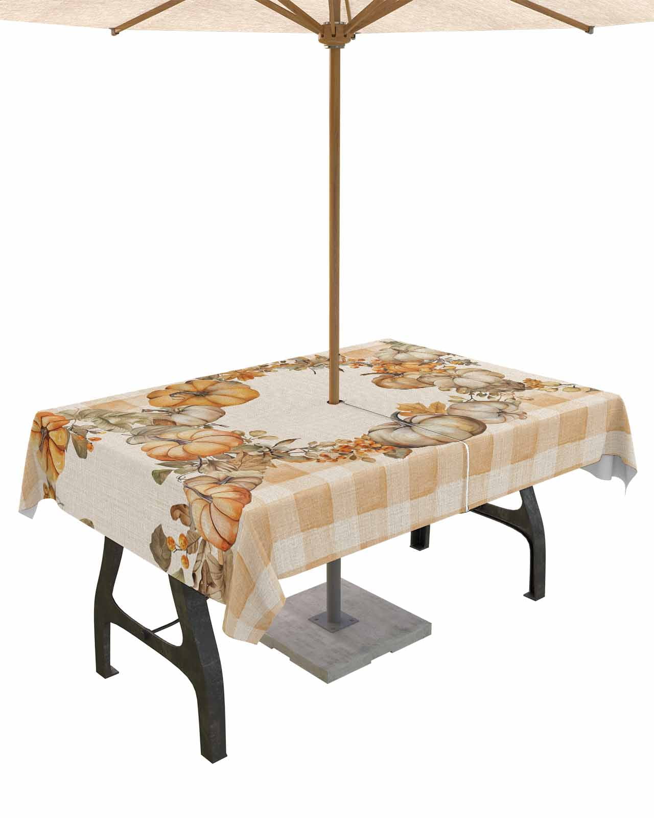 Boanket Outdoor Tablecloth with Umbrella Hole for Patio/Picnic/Party ...