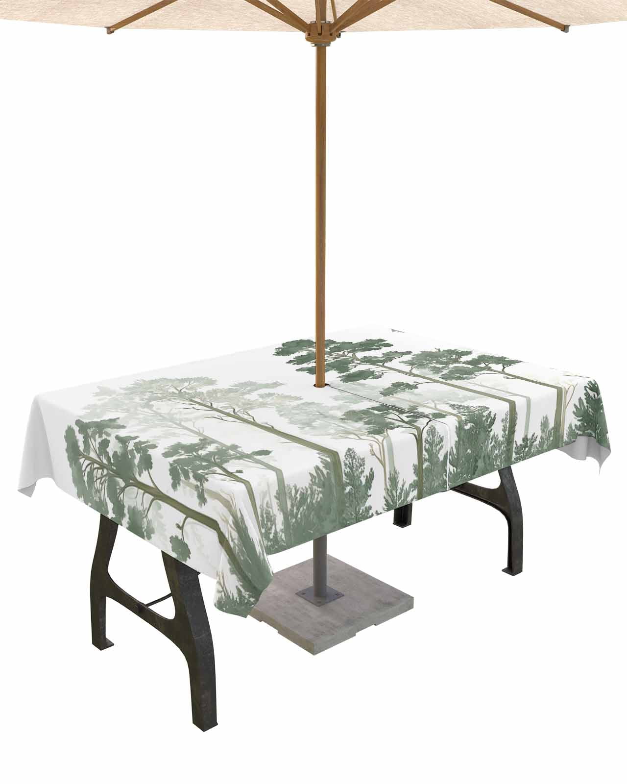 Boanket Outdoor Tablecloth with Umbrella Hole for Patio/Picnic/Party ...