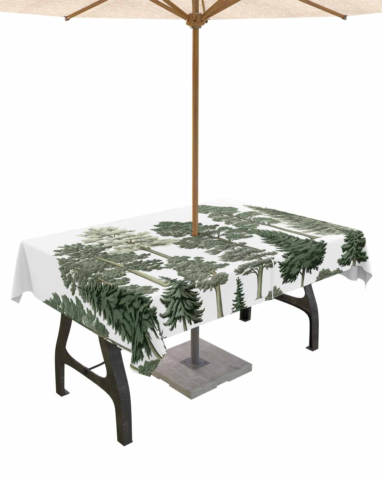 Boanket Outdoor Tablecloth with Umbrella Hole for Patio/Picnic/Party ...