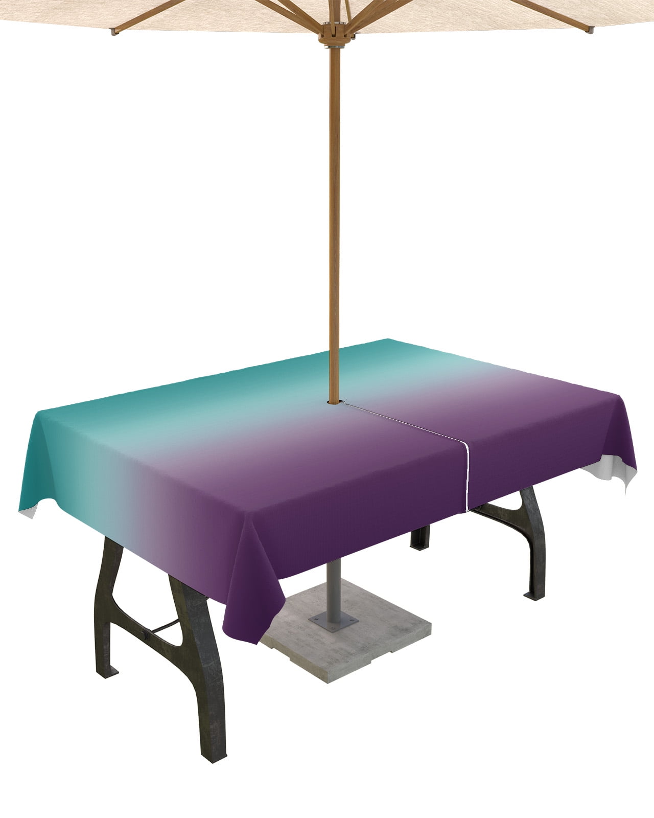 Boanket Outdoor Tablecloth with Umbrella Hole for Patio/Picnic/Party ...