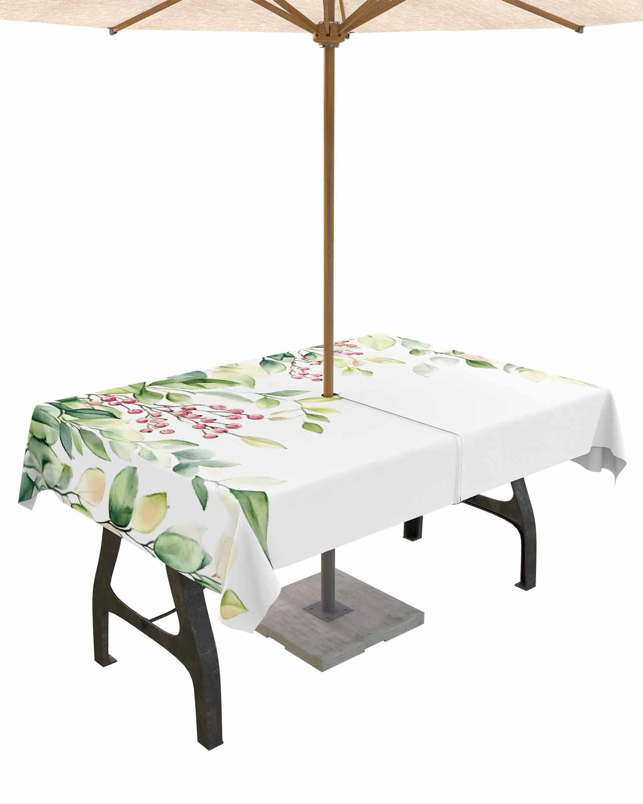Boanket Outdoor Tablecloth with Umbrella Hole for Patio/Picnic/Party ...