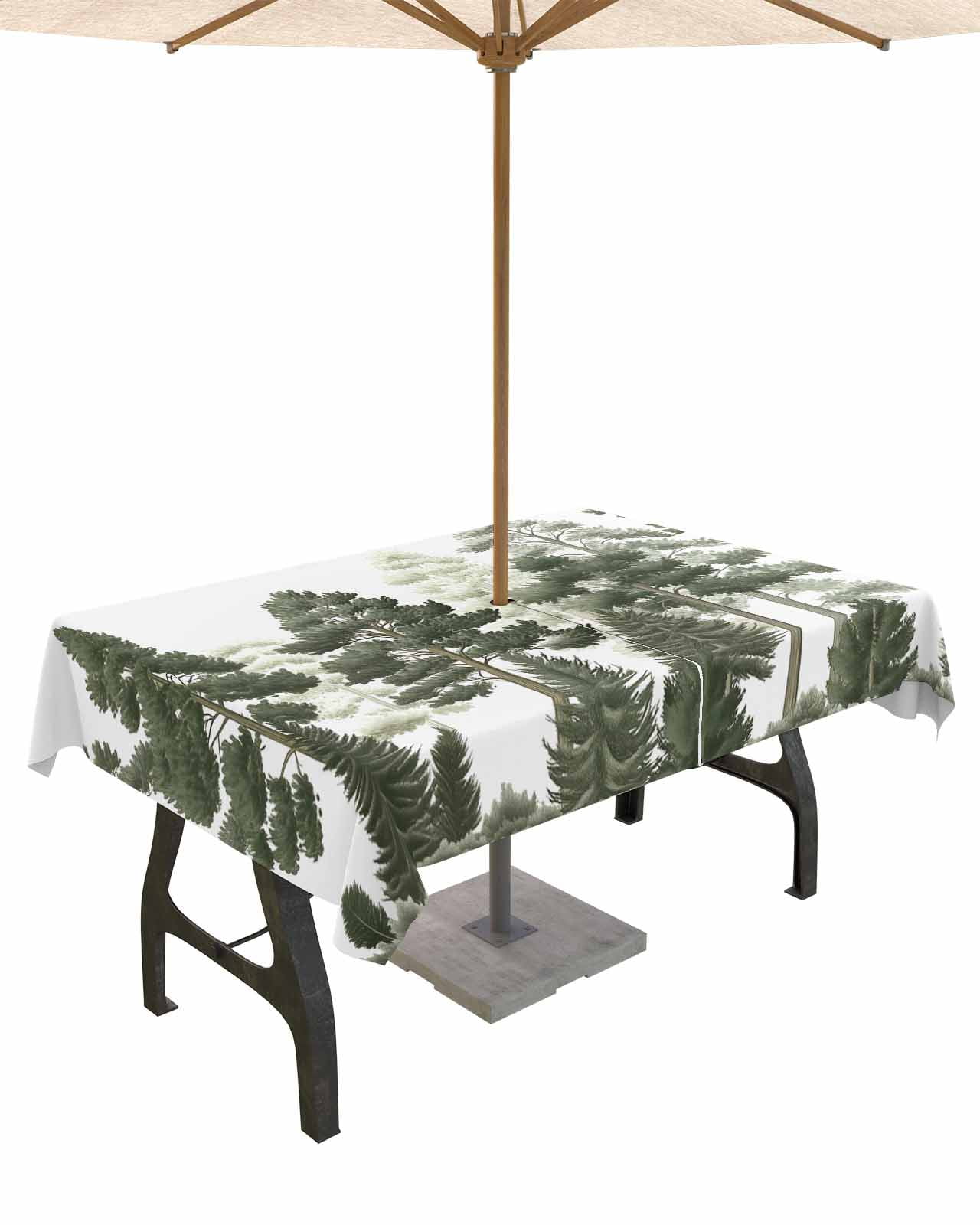 Boanket Outdoor Tablecloth with Umbrella Hole for Patio/Picnic/Party ...