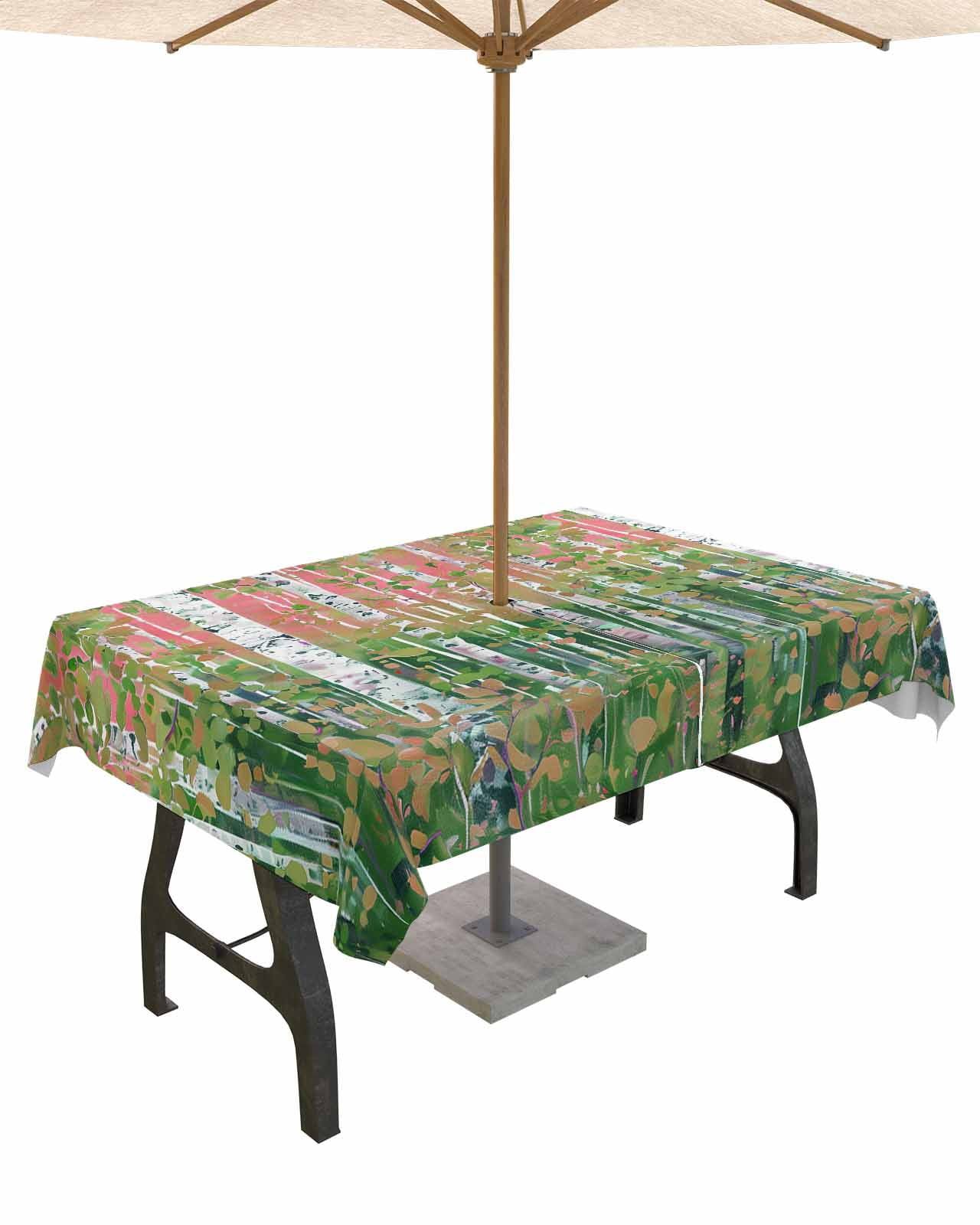Boanket Outdoor Tablecloth with Umbrella Hole for Patio/Picnic/Party ...
