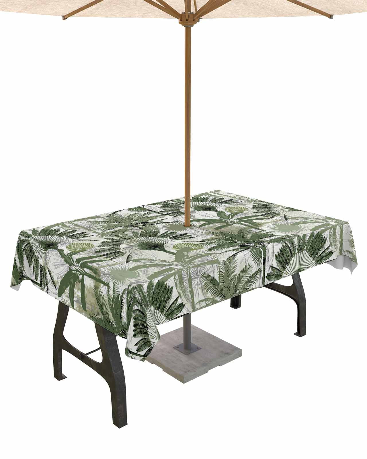 Boanket Outdoor Tablecloth with Umbrella Hole for Patio/Picnic/Party ...