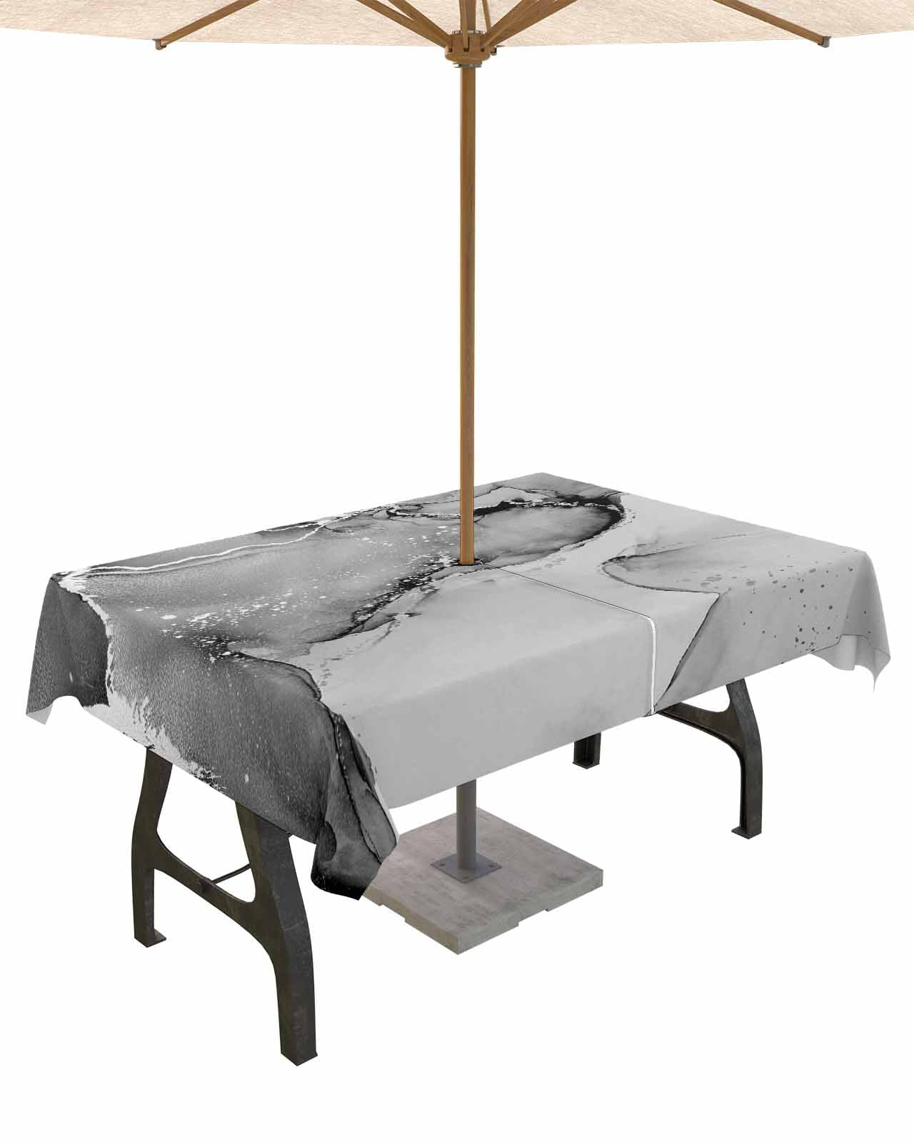 Boanket Outdoor Tablecloth with Umbrella Hole for Patio/Picnic/Party ...