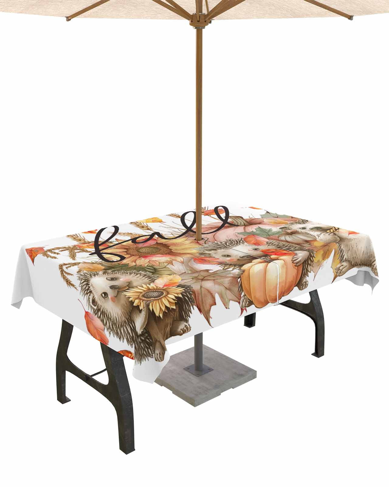 Boanket Outdoor Tablecloth with Umbrella Hole for Patio/Picnic/Party ...