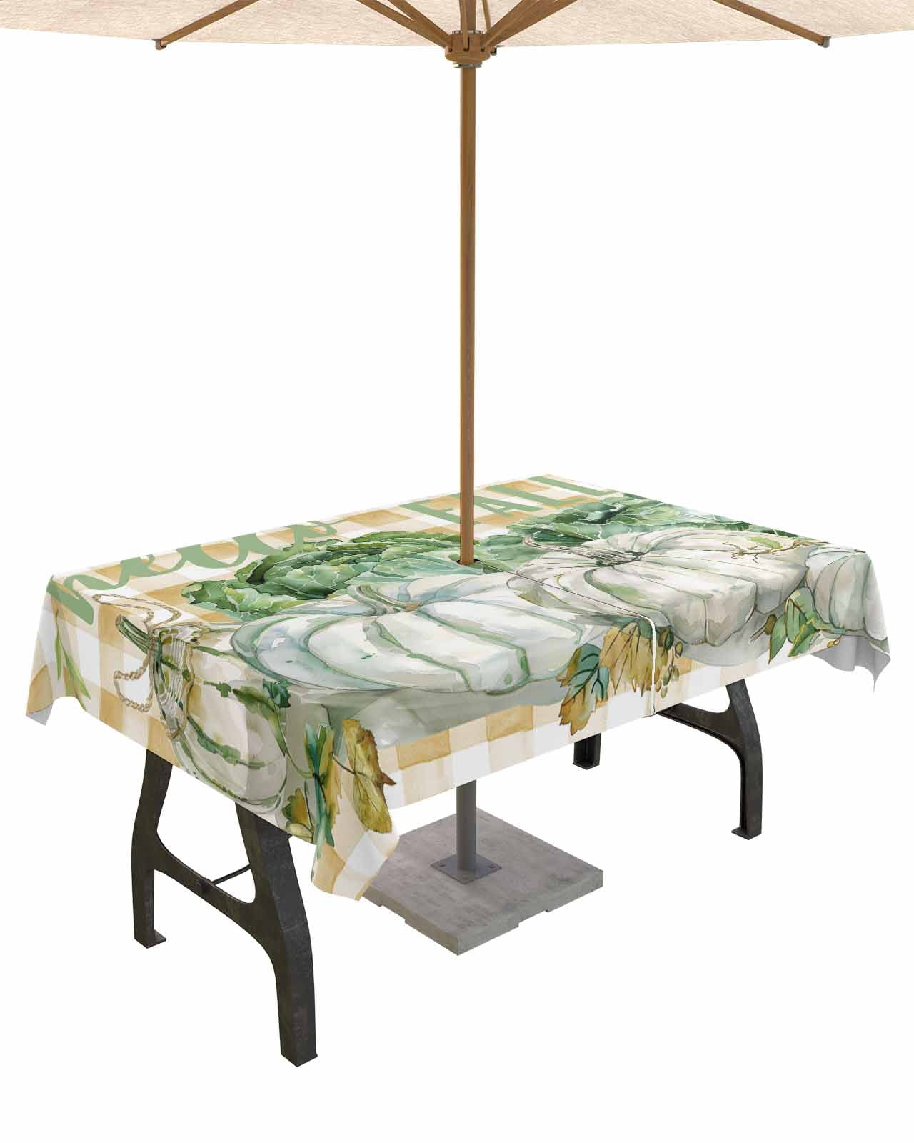 Boanket Outdoor Tablecloth with Umbrella Hole for Patio/Picnic/Party ...