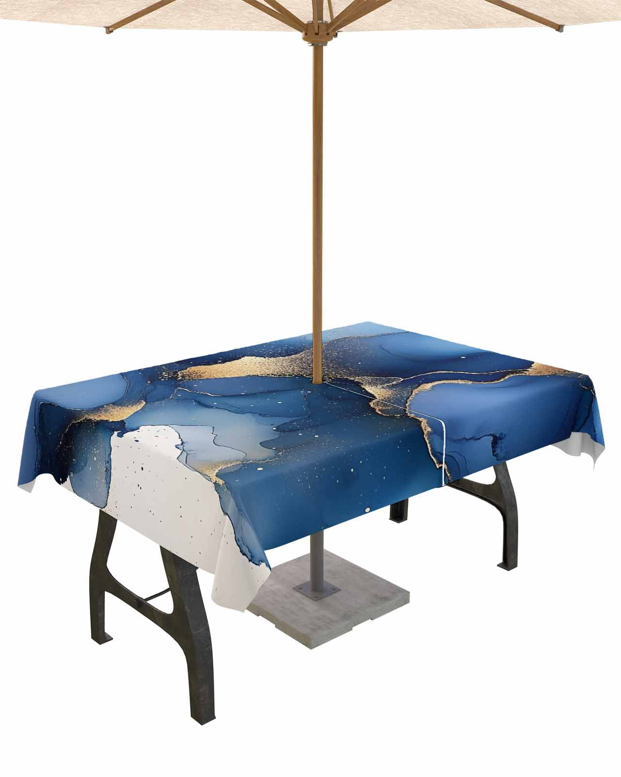 Boanket Outdoor Tablecloth with Umbrella Hole for Patio/Picnic/Party ...