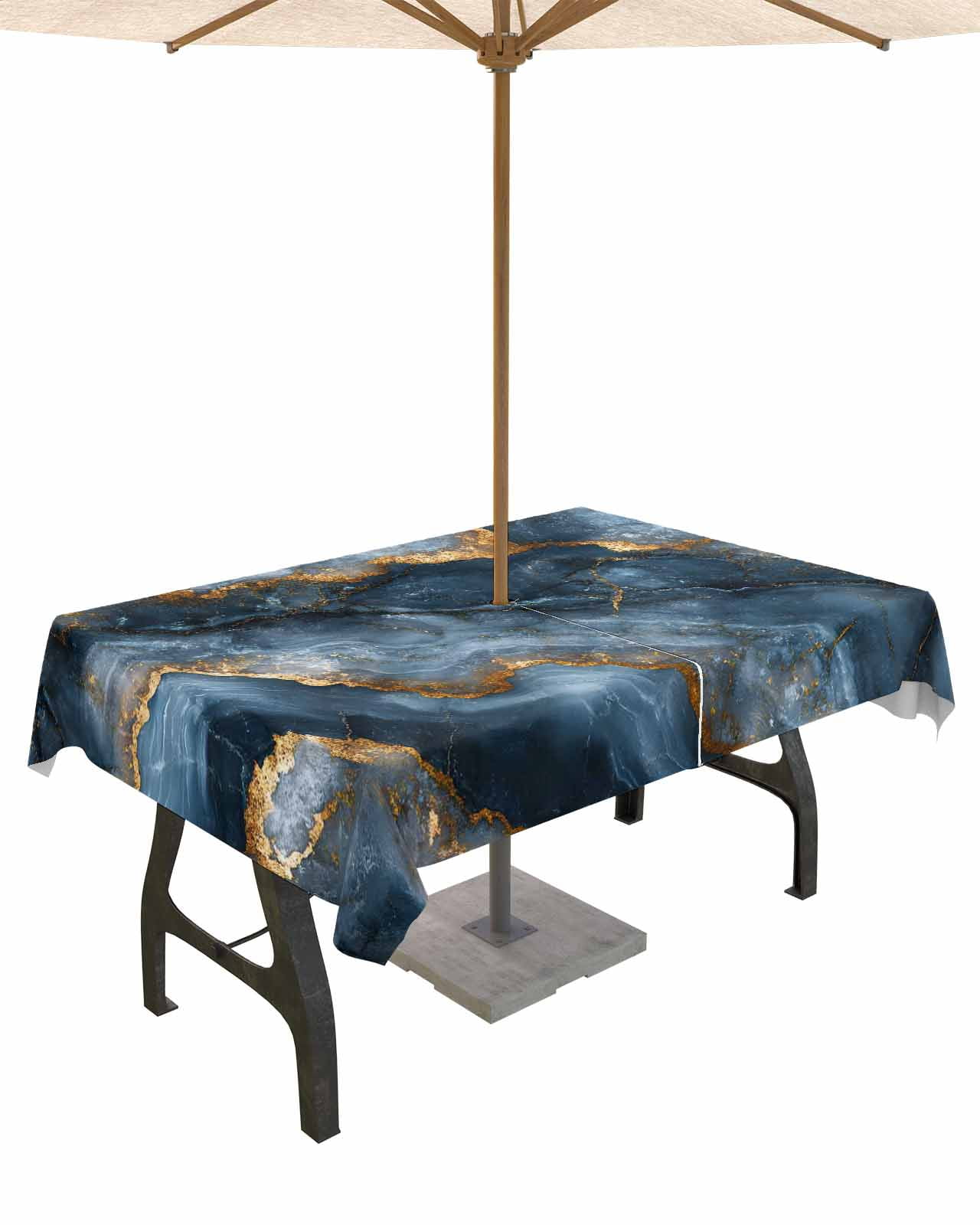 Boanket Outdoor Tablecloth with Umbrella Hole for Patio/Picnic/Party ...