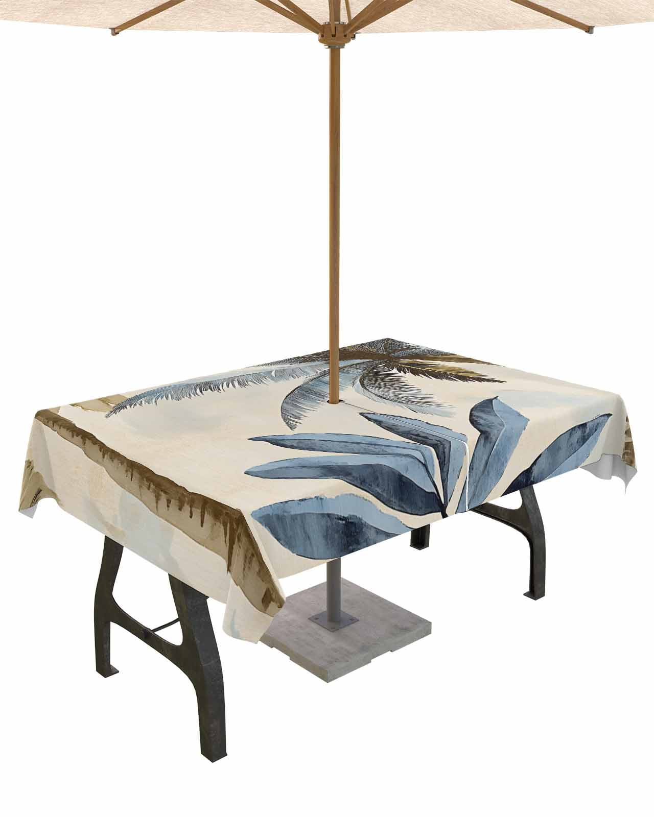 Boanket Outdoor Tablecloth with Umbrella Hole for Patio/Picnic/Party ...