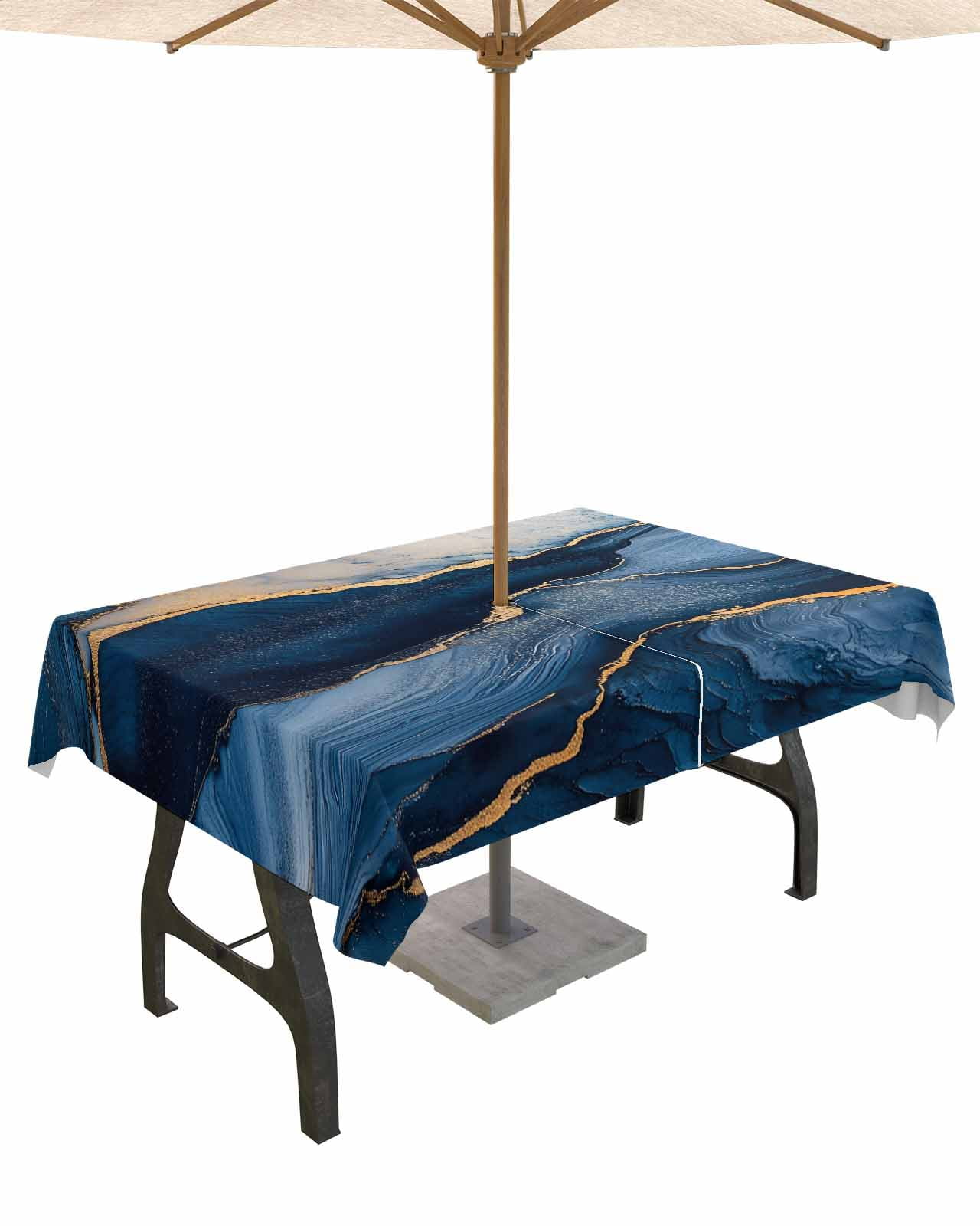 Boanket Outdoor Tablecloth with Umbrella Hole for Patio/Picnic/Party ...