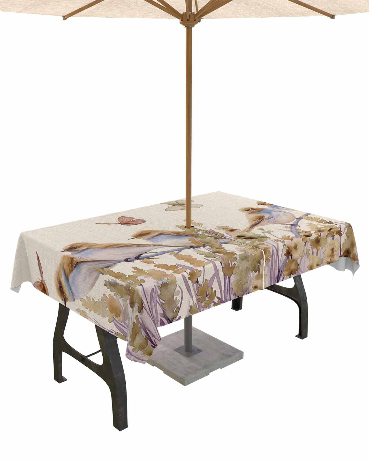 Boanket Outdoor Tablecloth with Umbrella Hole for Patio/Picnic/Party ...