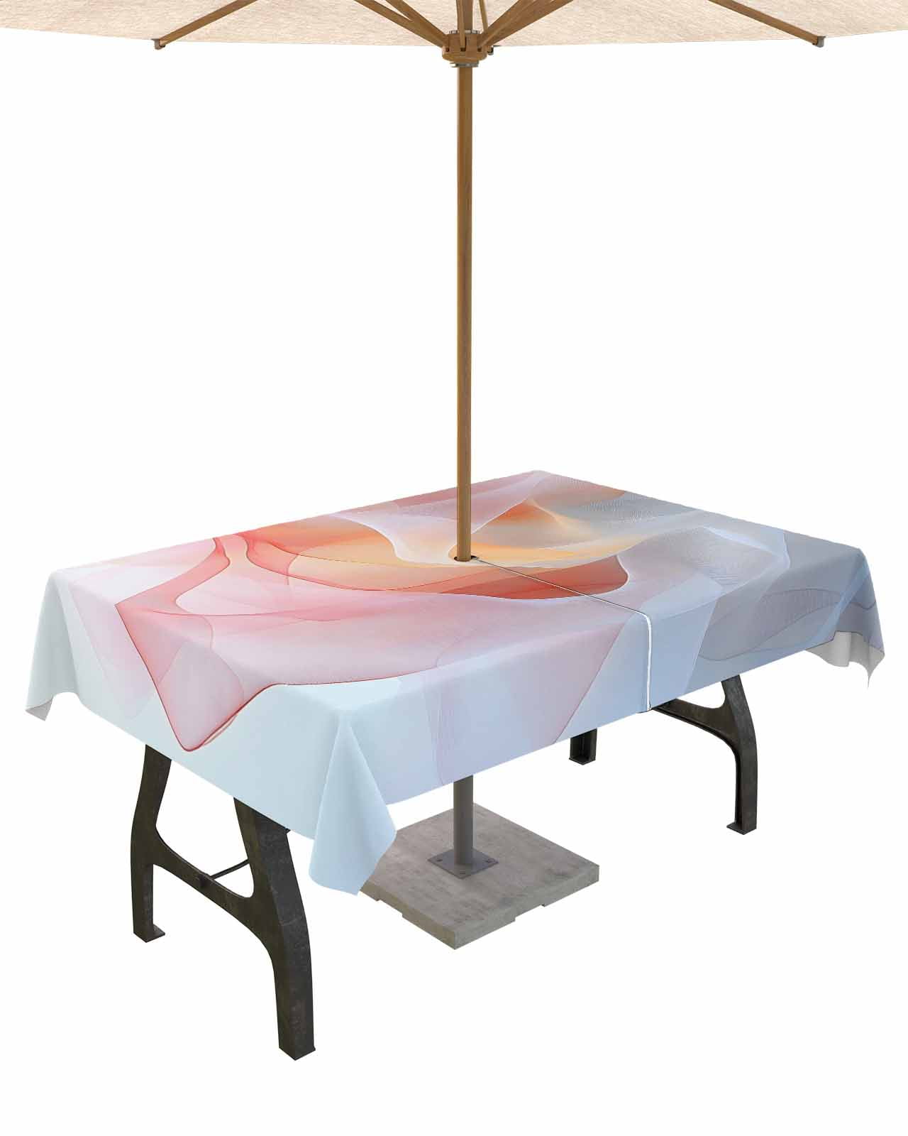 Boanket Outdoor Tablecloth with Umbrella Hole for Patio/Picnic/Party ...