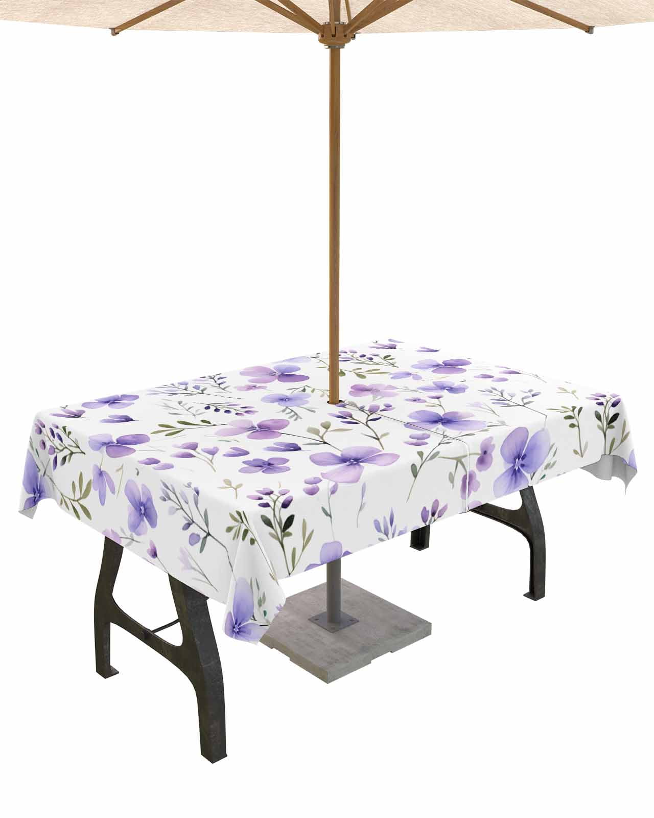 Boanket Outdoor Tablecloth with Umbrella Hole for Patio/Picnic/Party ...