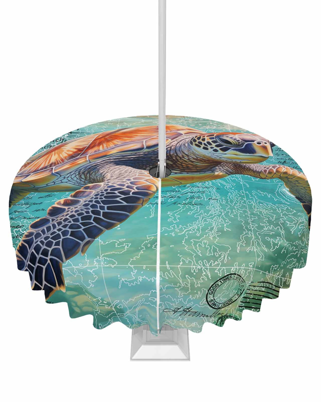 Boanket Outdoor Tablecloth with Umbrella Hole for Patio/Picnic/Party ...