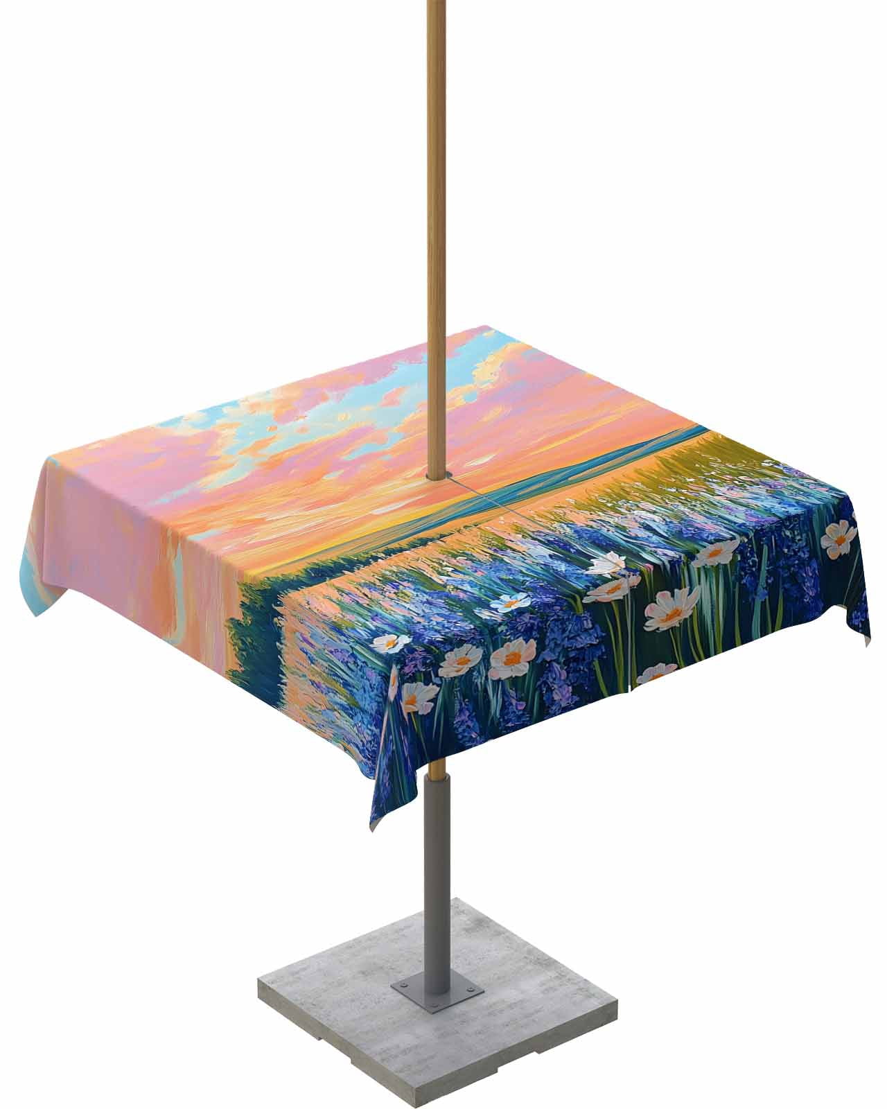 Boanket Outdoor Tablecloth with Umbrella Hole for Patio/Picnic/Party ...