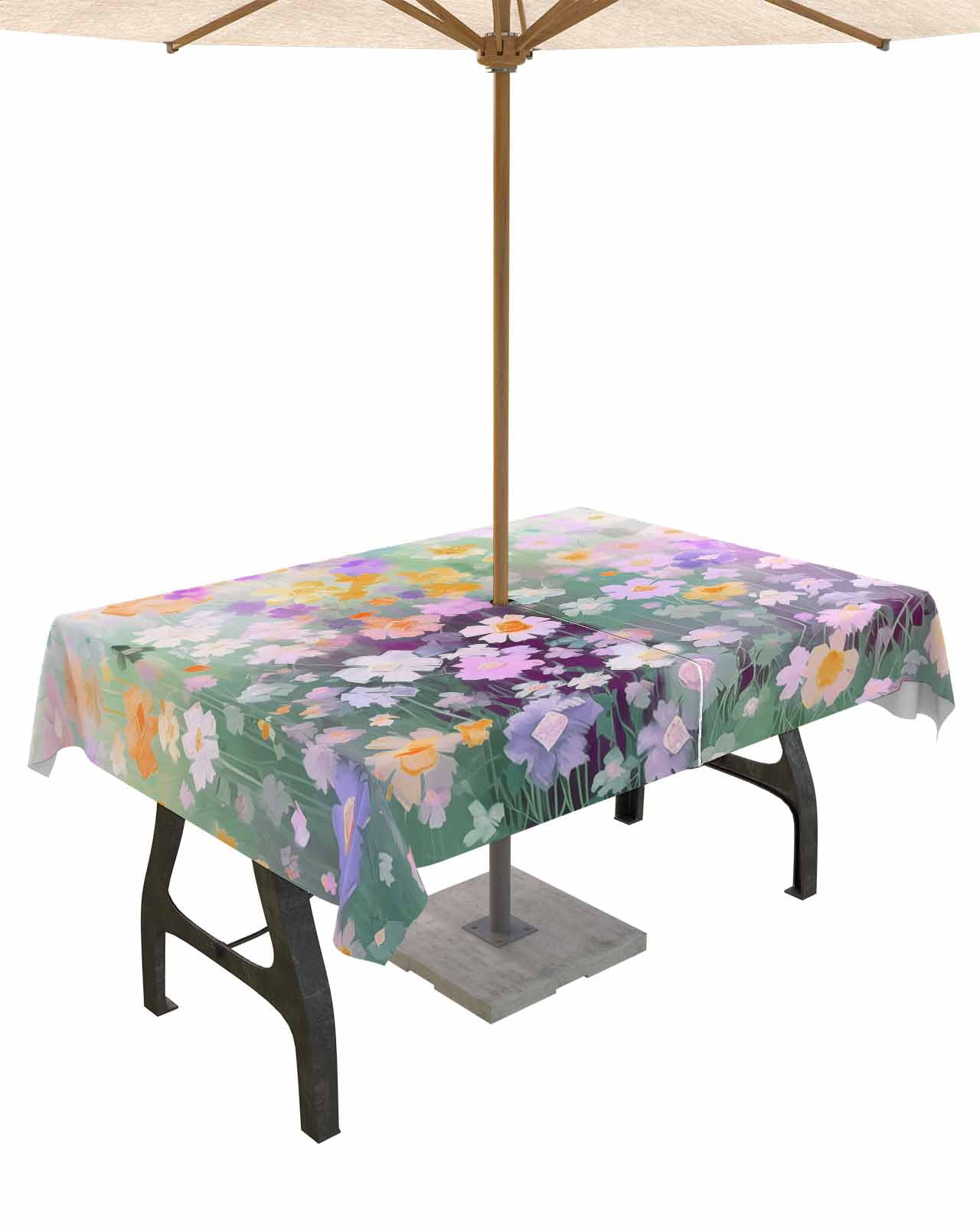 Boanket Outdoor Tablecloth with Umbrella Hole for Patio/Picnic/Party ...