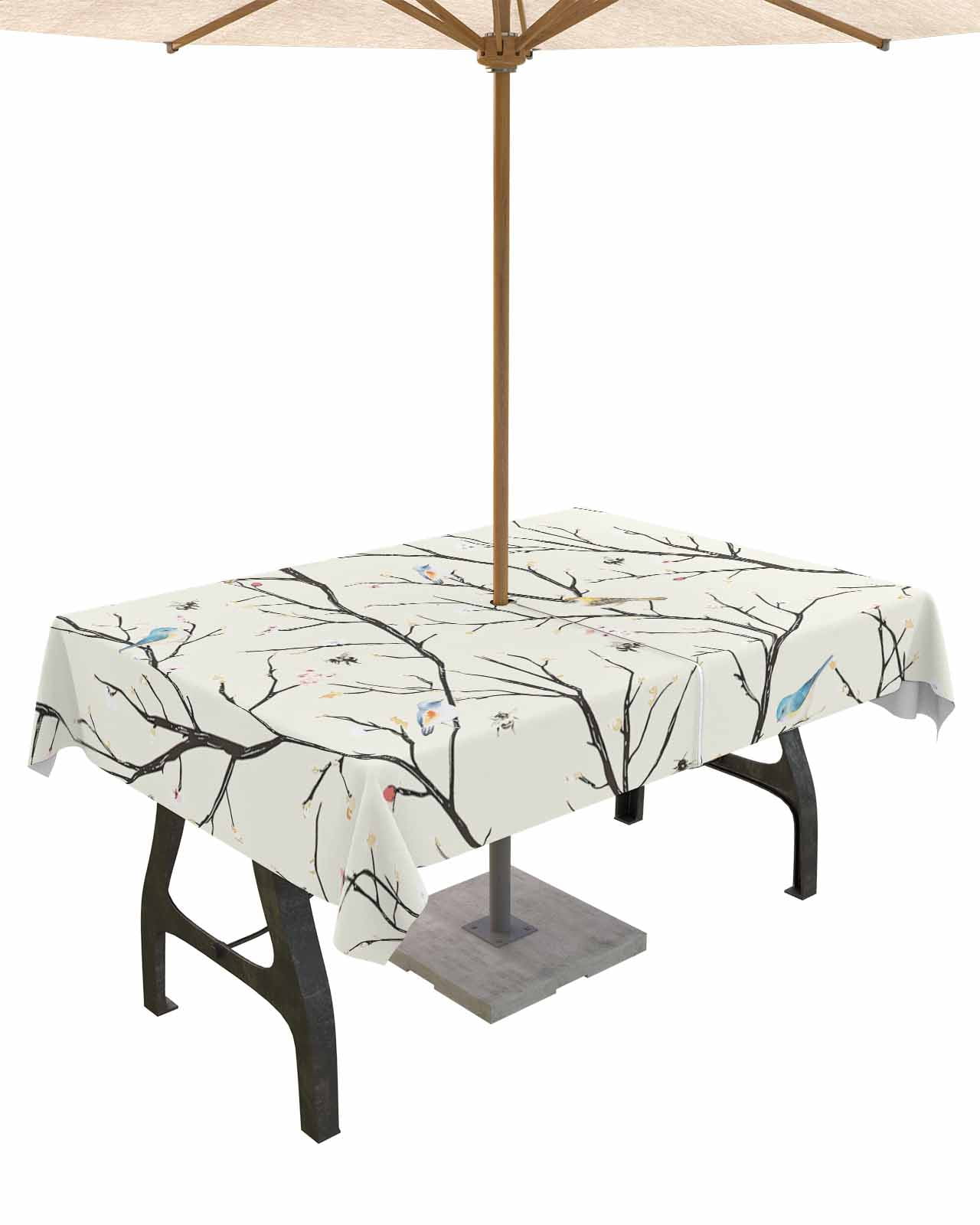 Boanket Outdoor Tablecloth with Umbrella Hole for Patio/Picnic/Party ...