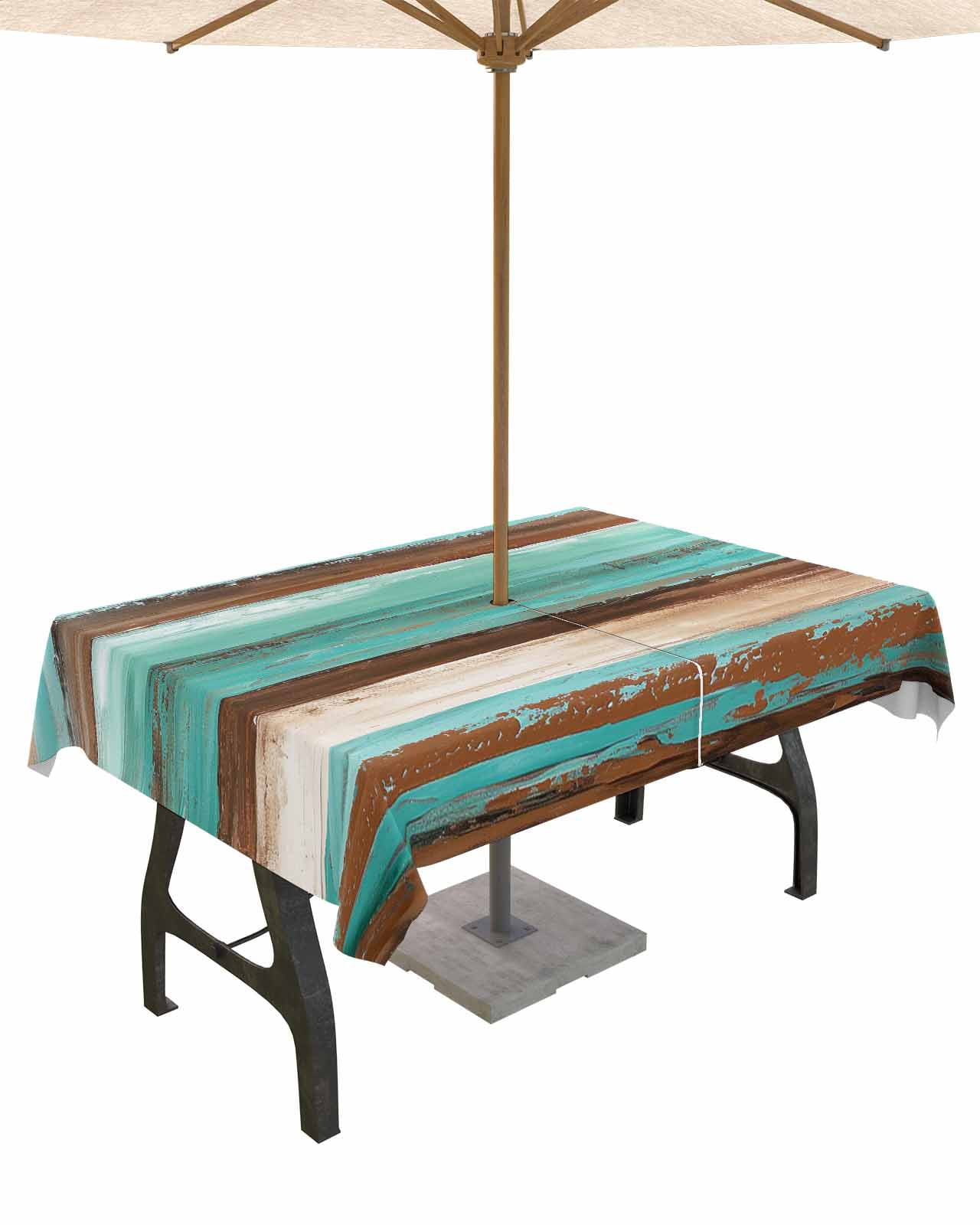 Boanket Outdoor Tablecloth with Umbrella Hole for Patio/Picnic/Party ...