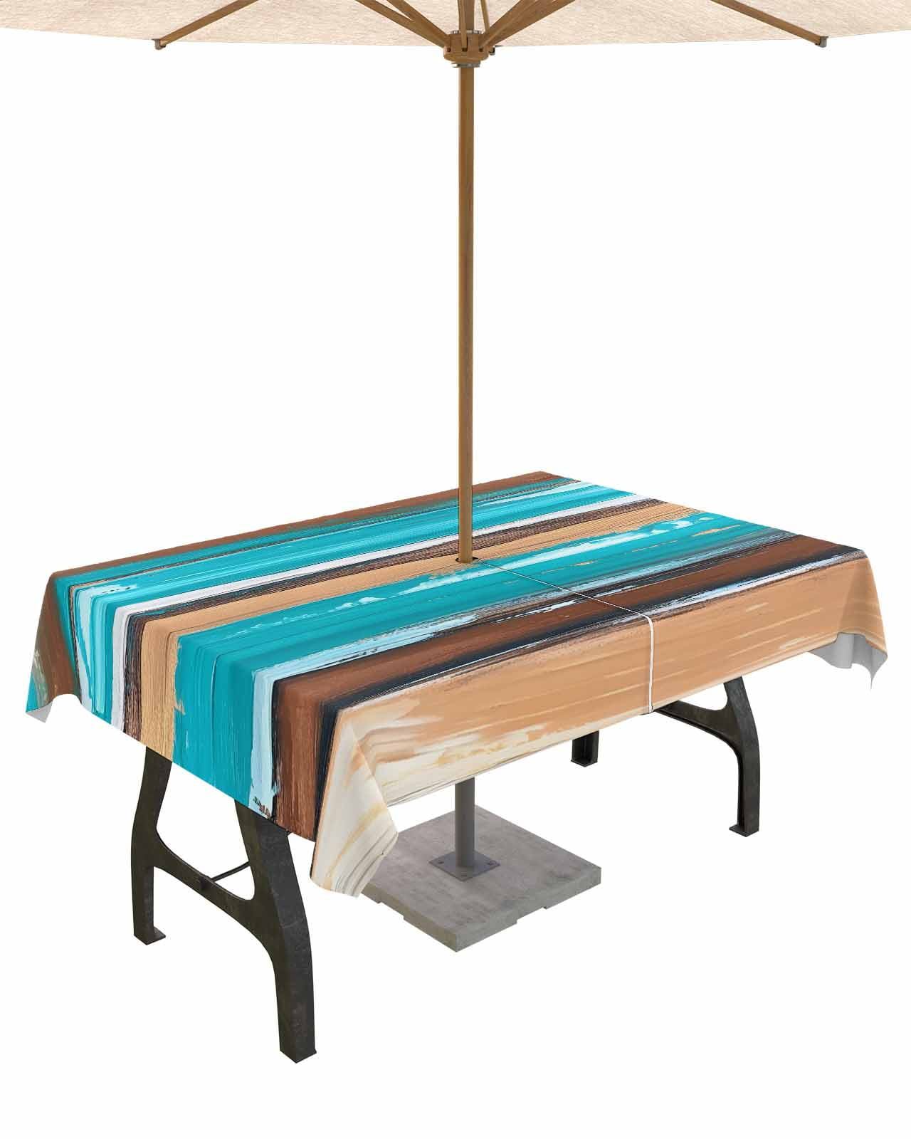 Boanket Outdoor Tablecloth with Umbrella Hole for Patio/Picnic/Party ...