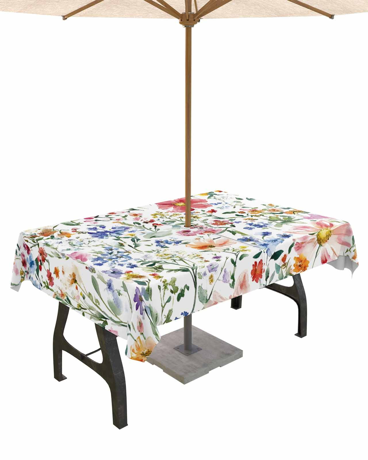 Boanket Outdoor Tablecloth with Umbrella Hole for Patio/Picnic/Party ...