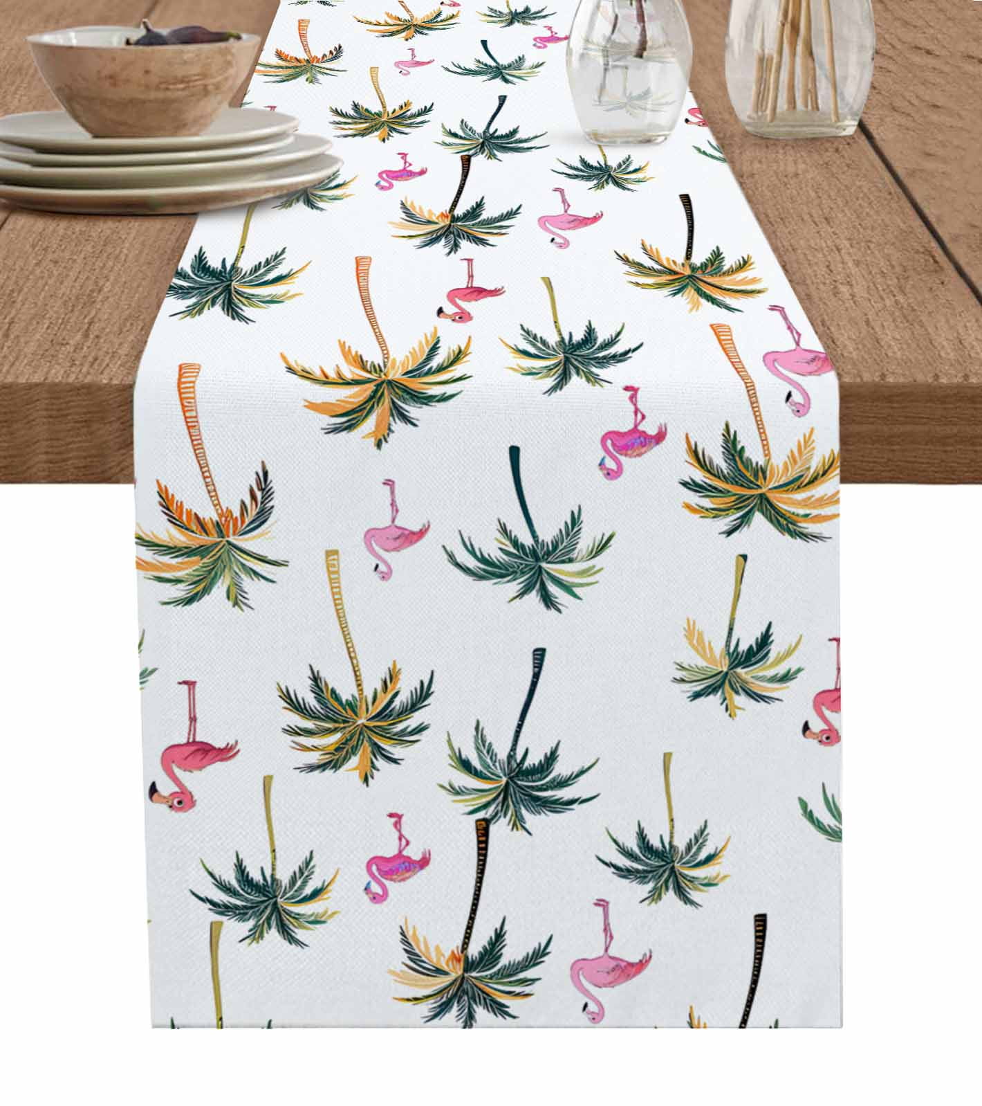 Boanket Palm Trees Table Runner - 120 Inch Long, Kitchen Dining Table ...