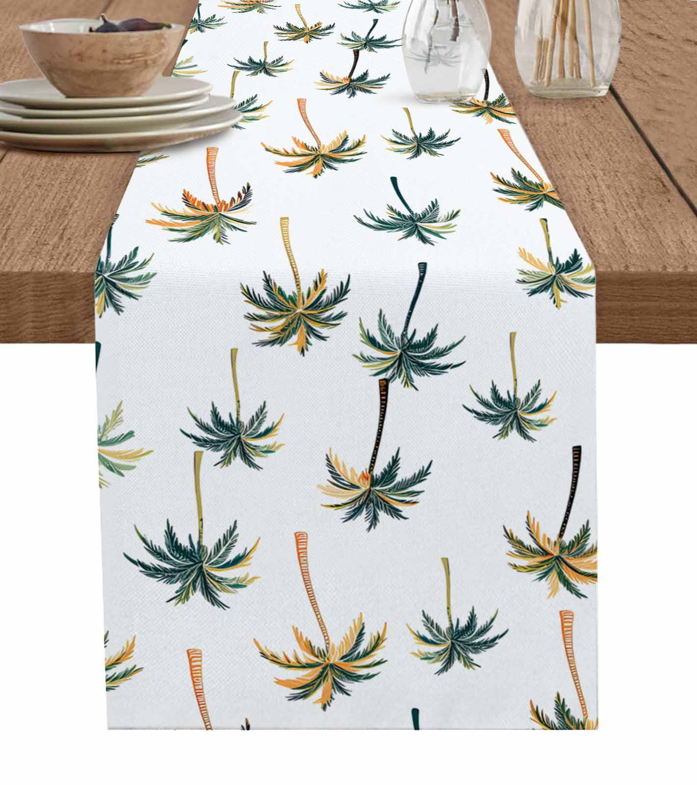 Boanket Palm Trees Table Runner - 36 Inch Long, Kitchen Dining Table ...