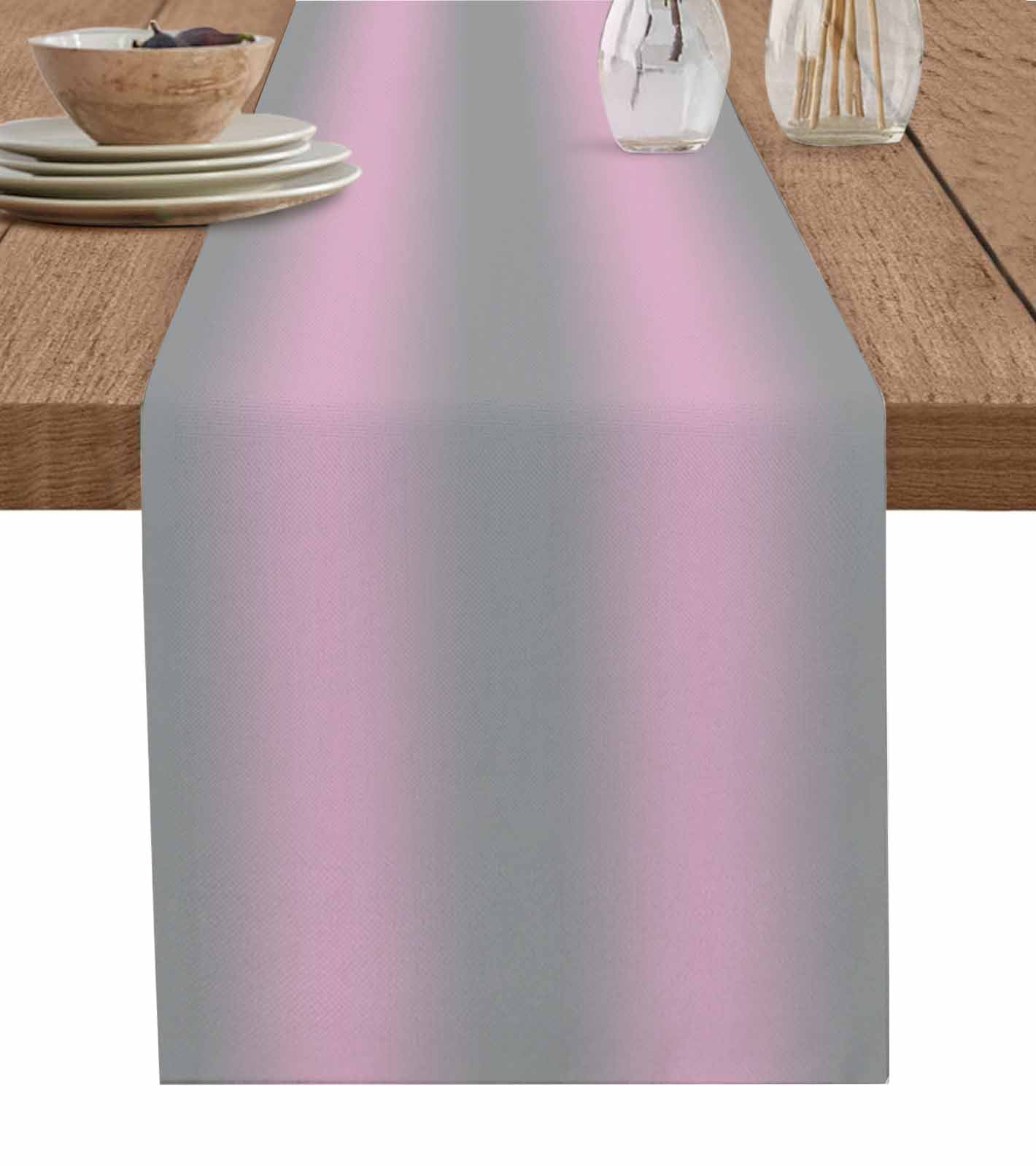 Boanket Pink Ombre Table Runner - 120 Inch Long, Kitchen Dining Table ...