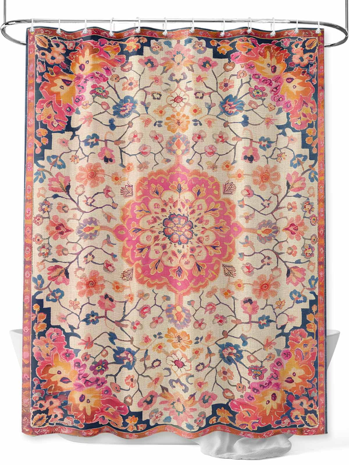 Boanket Polyester Fabric Boho Ethnic Shower Curtain, Southwest Aztec ...