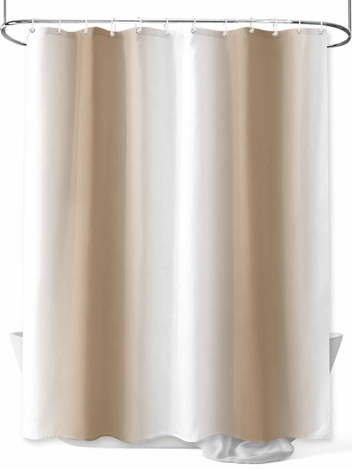 Boanket Polyester Fabric Brown Ombre Shower Curtain, Farmhouse Modern Art Waterproof Bathtub ...