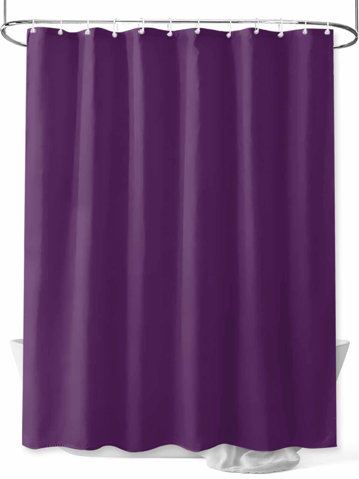 Boanket Polyester Fabric Dark Purple Solid, Shower Curtain, Pure Color ...